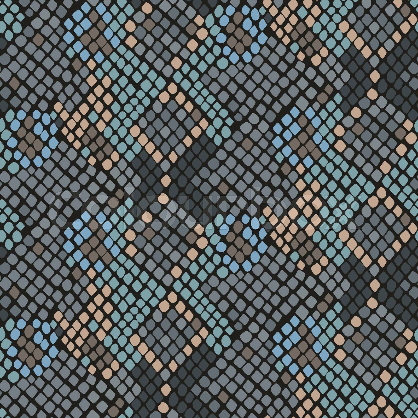 Snake skin artificial seamless vector texture. | Stock vector | Colourbox