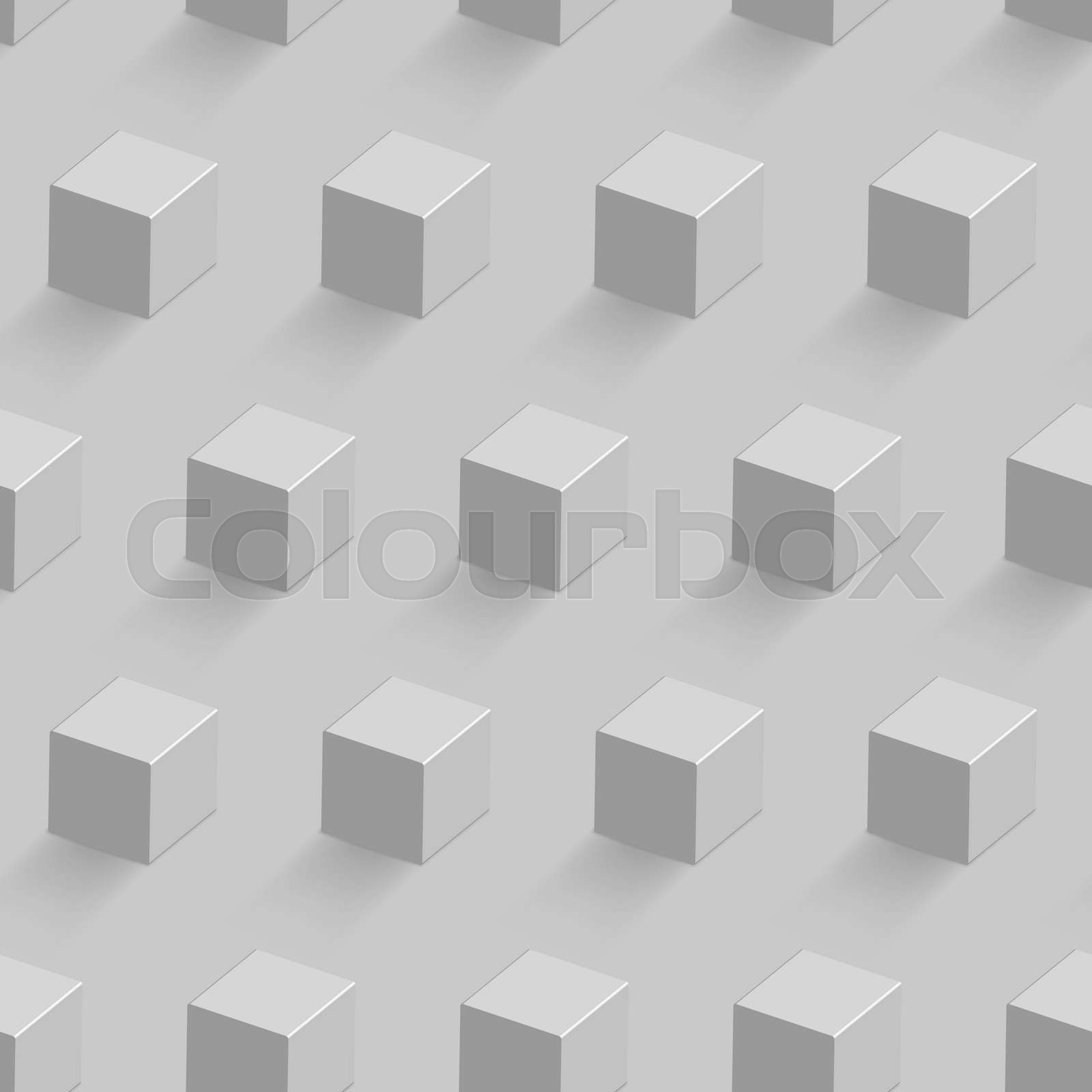 White cube seamless pattern | Stock vector | Colourbox