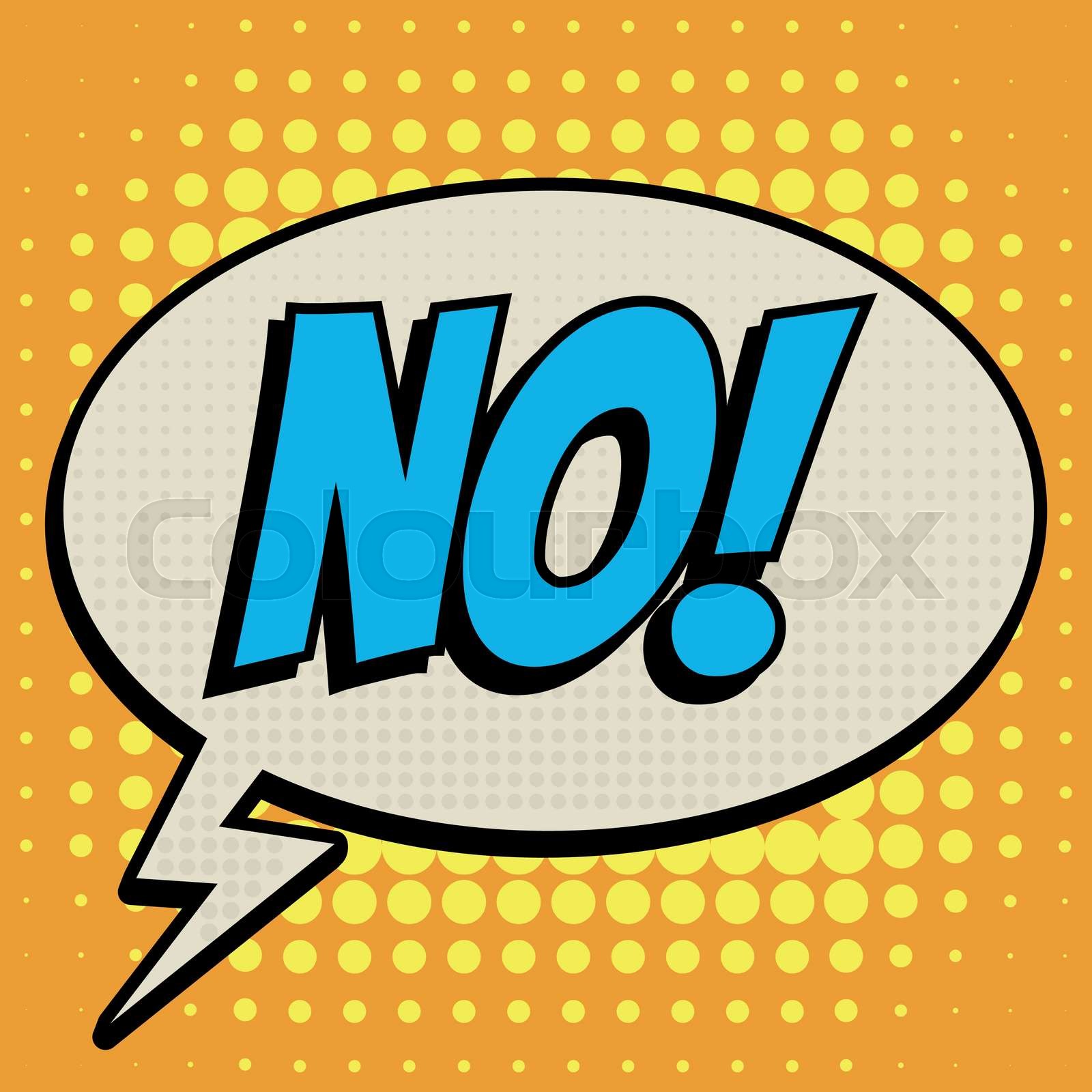 No comic book bubble text retro style | Stock vector | Colourbox