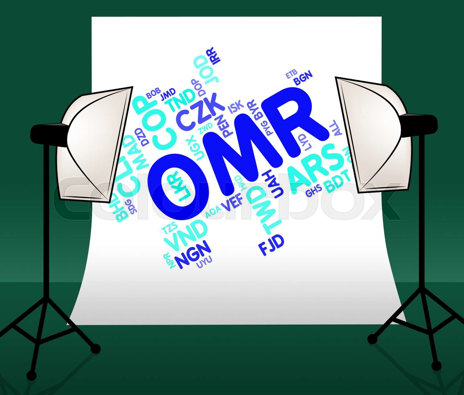 Omr Currency Means Oman Rials And Coin | Stock image | Colourbox