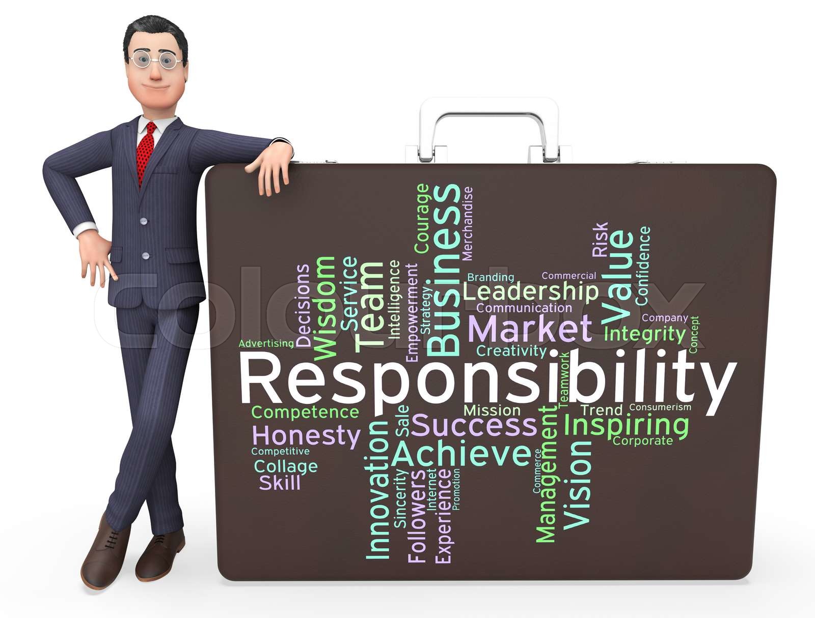Responsibility Words Means Duty Responsibilities And Text | Stock image ...