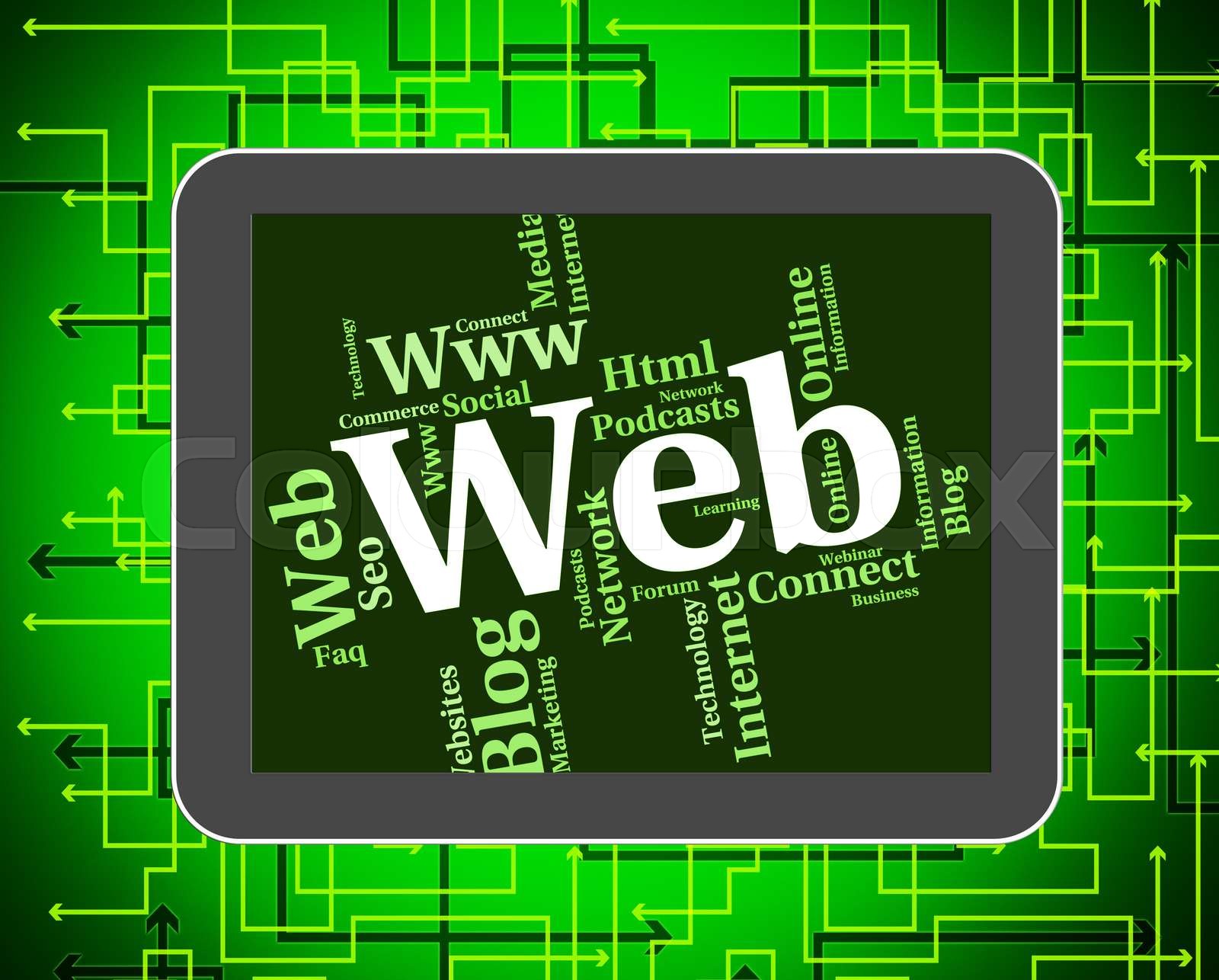 Web Word Represents Online Internet And Net | Stock image | Colourbox