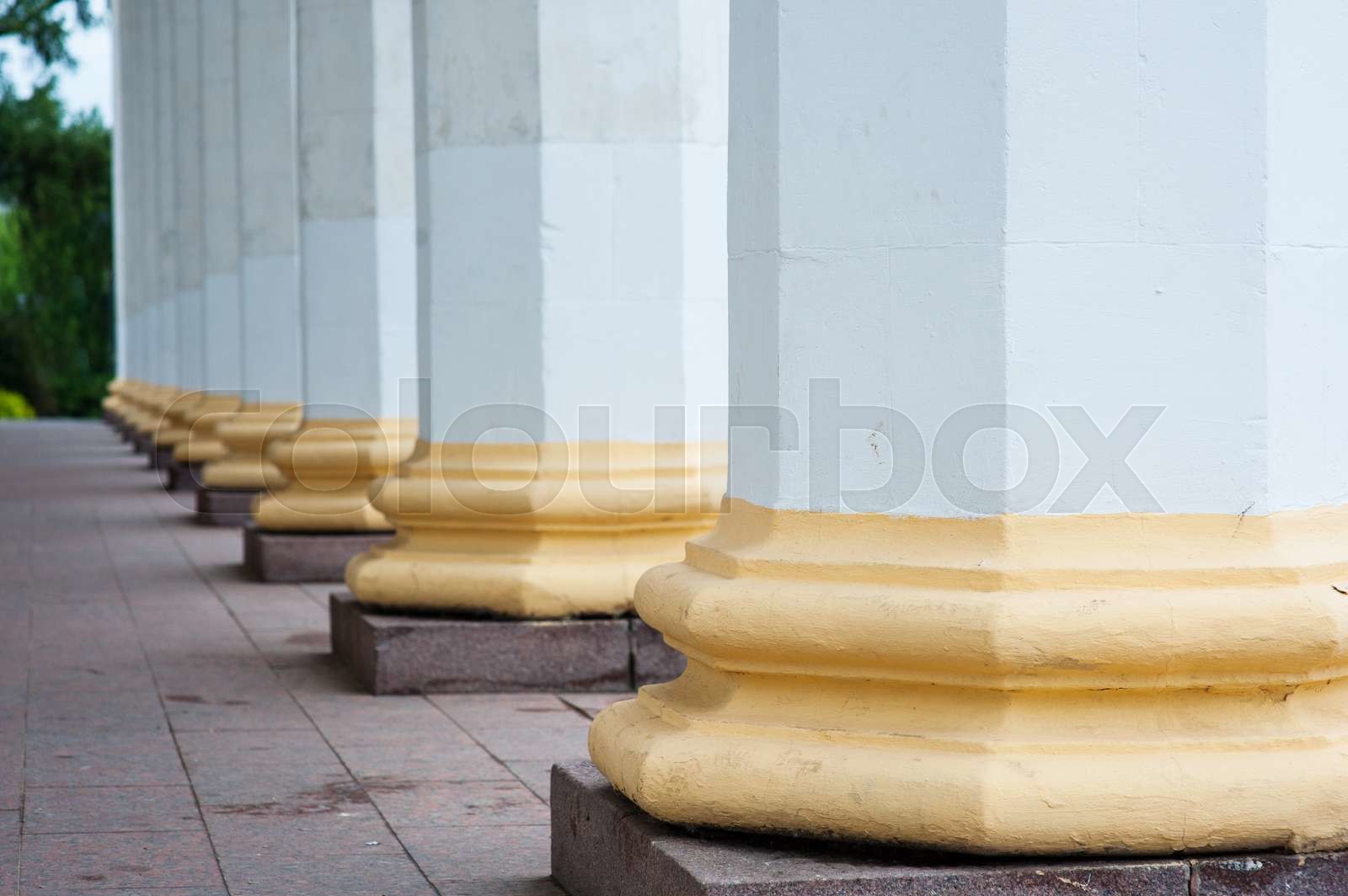 architectural columns on a building facade | Stock image | Colourbox