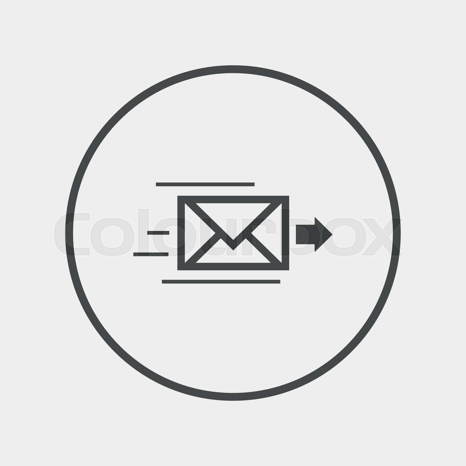Mail delivery icon. Envelope symbol. Message | Stock vector | Colourbox