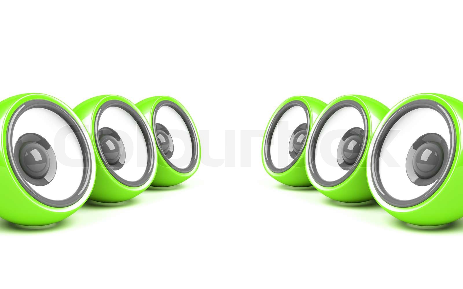 green stylish audio system | Stock Bild | Colourbox