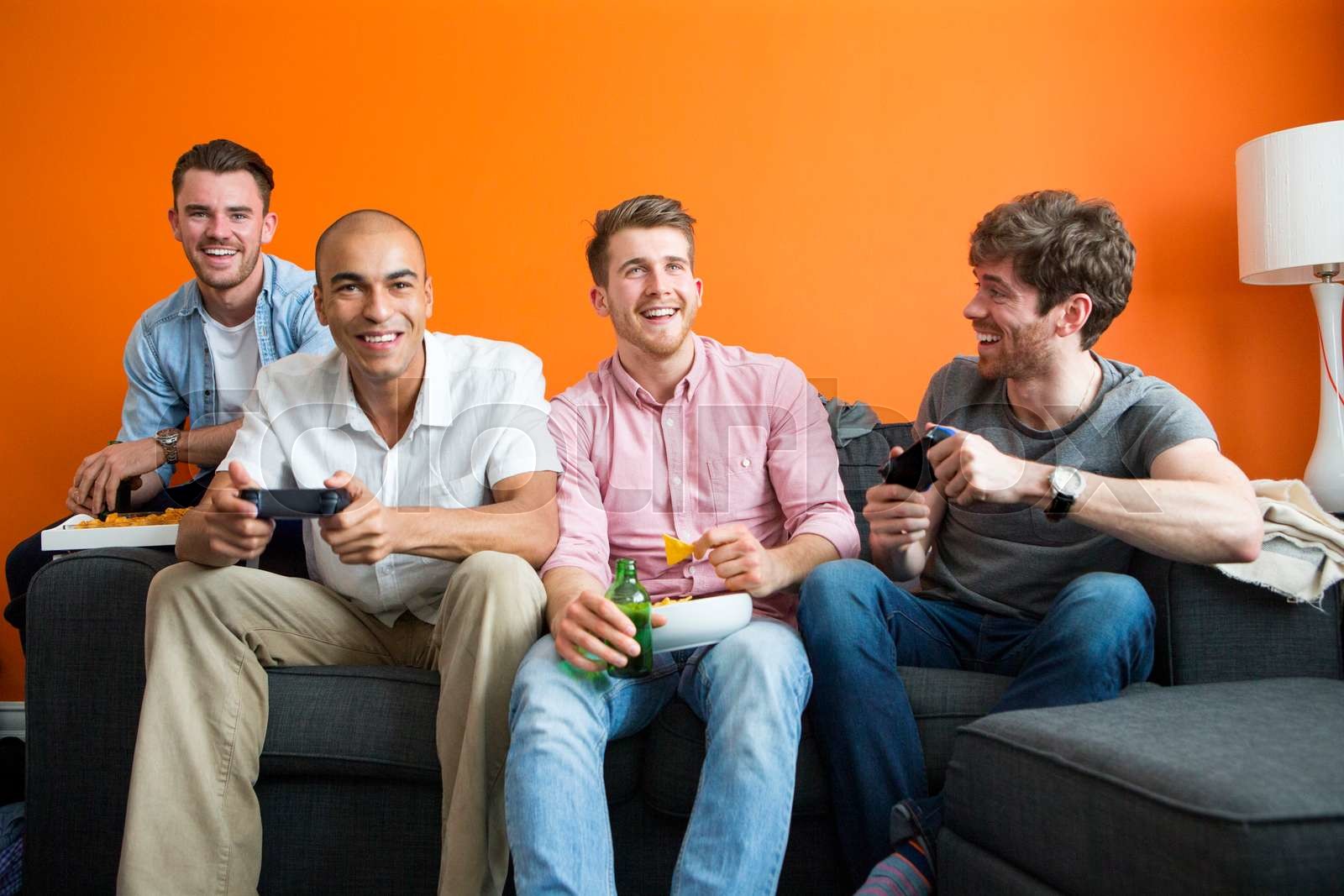 Guys playing video games | Stock image | Colourbox
