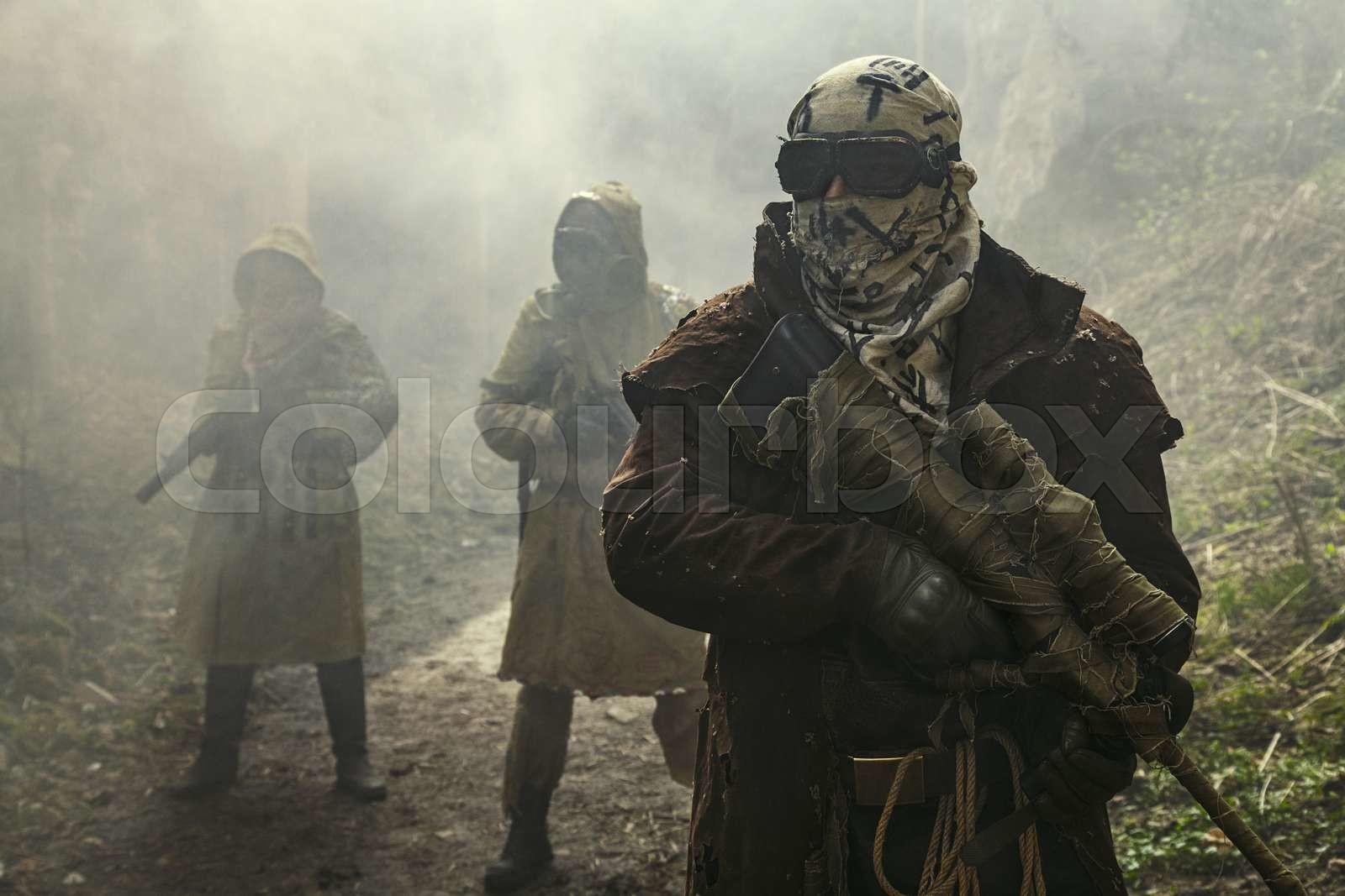 Nuclear post-apocalypse survivors | Stock image | Colourbox