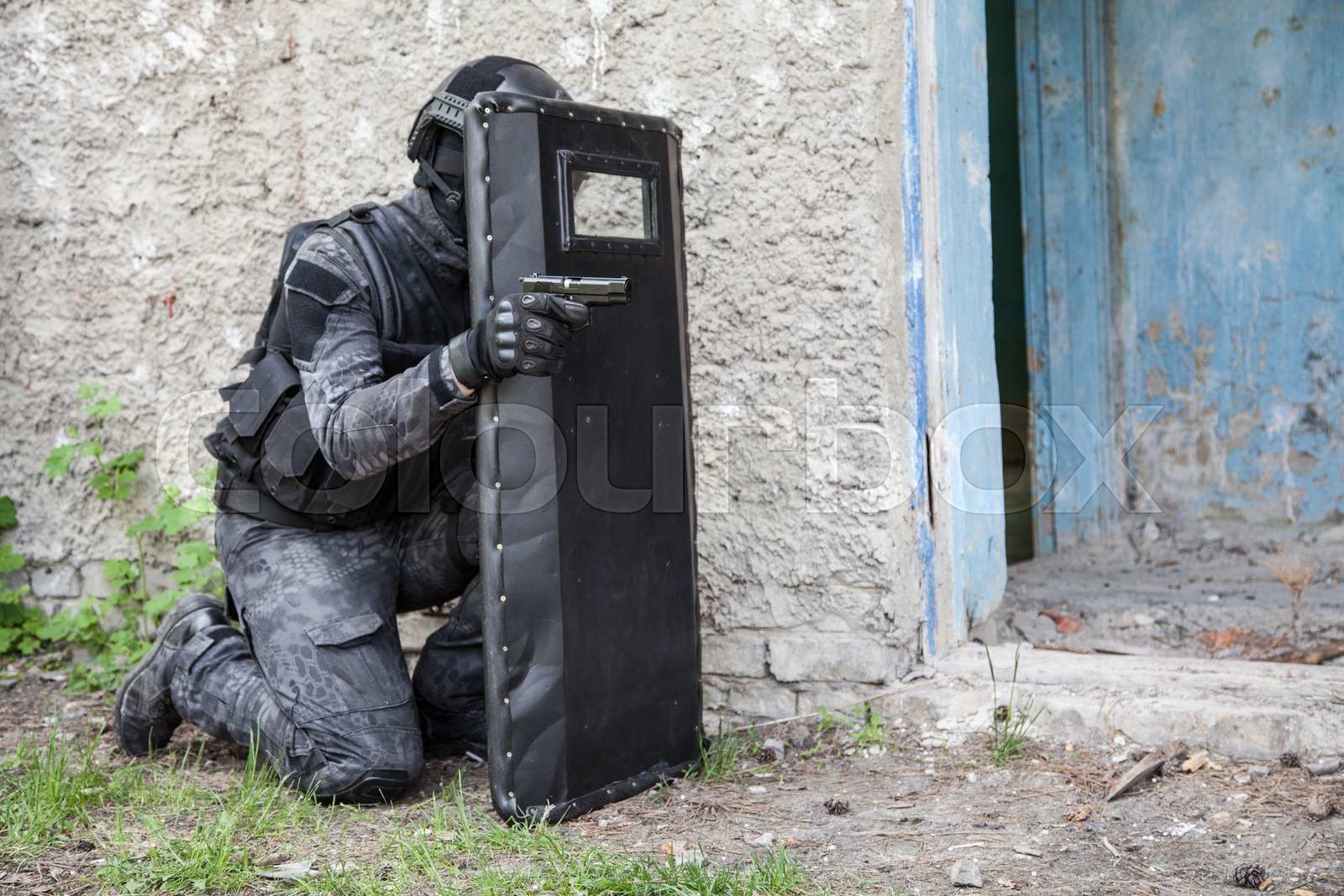 Spec ops police officer SWAT | Stock image | Colourbox