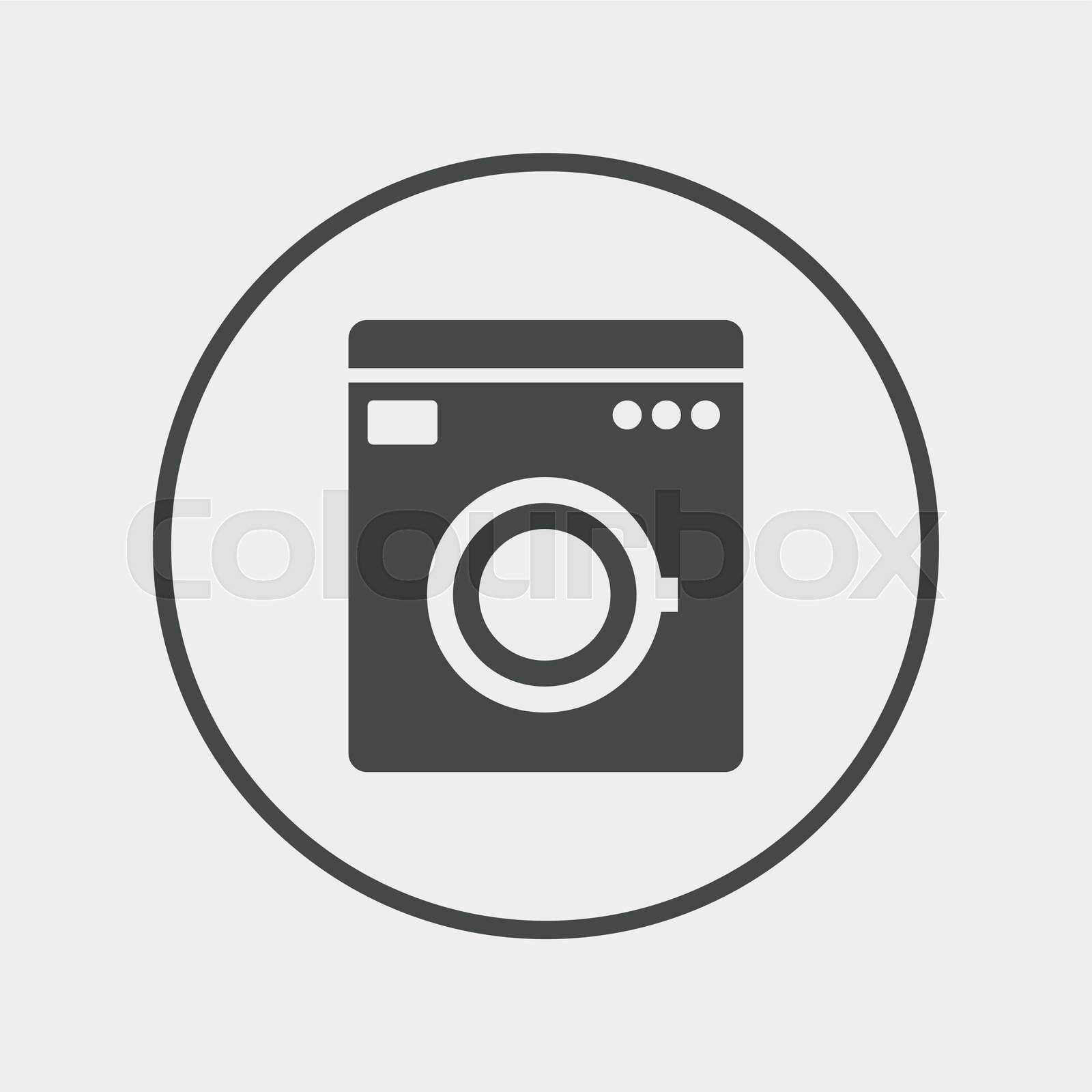 Washing machine icon. Home appliances symbol. | Stock vector | Colourbox