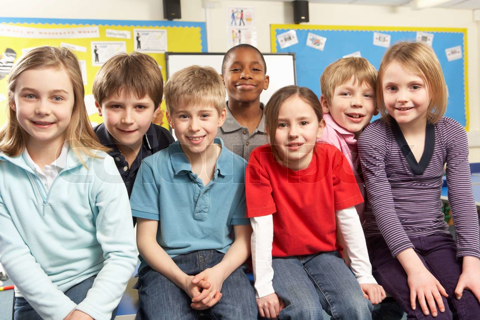 Schoolchildren In classroom | Stock image | Colourbox
