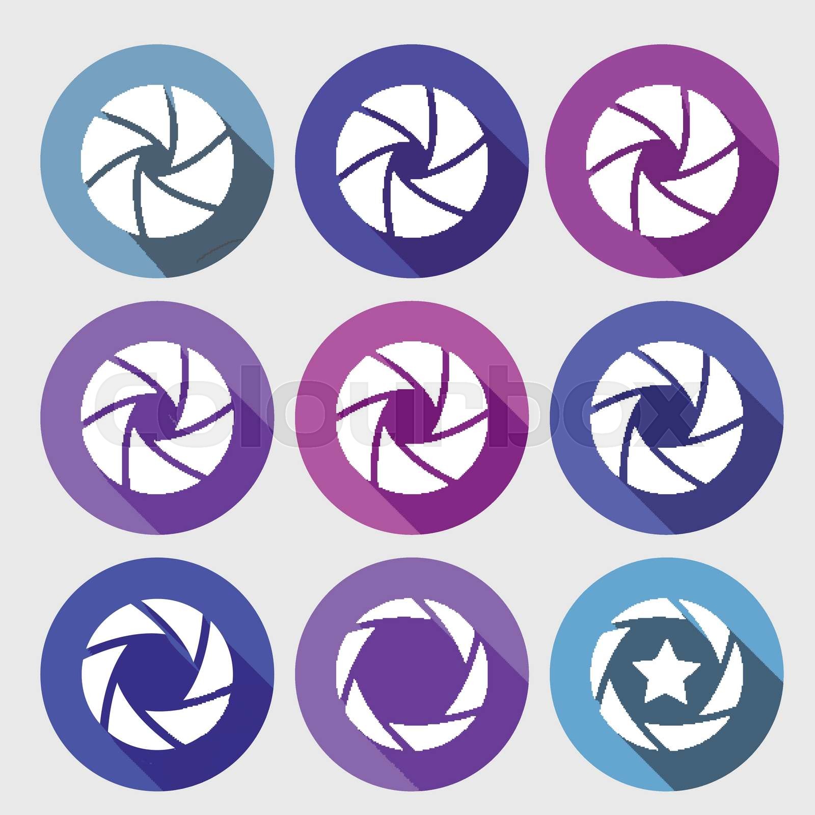 camera shutter illustration | Stock vector | Colourbox