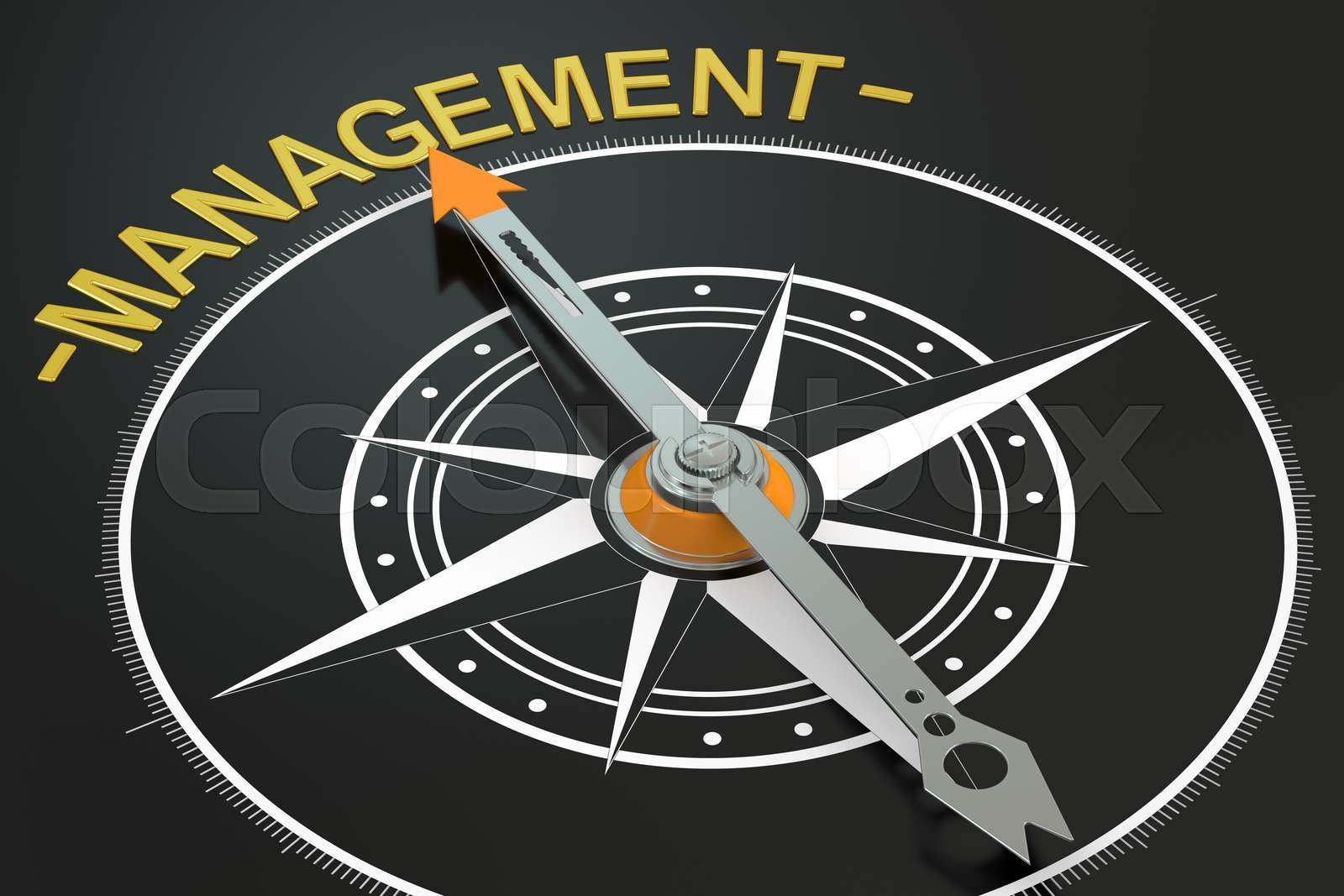 Management compass concept, 3D rendering | Stock image | Colourbox