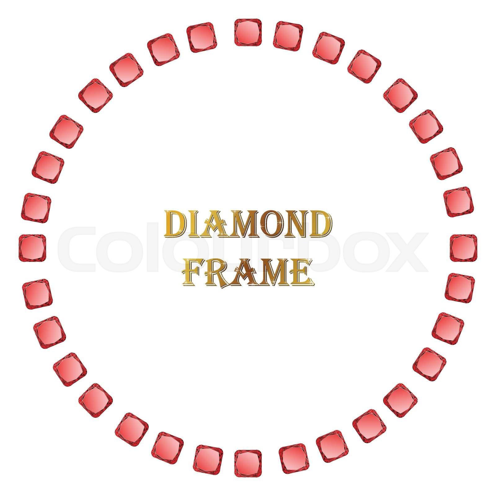 Ruby round frame | Stock vector | Colourbox