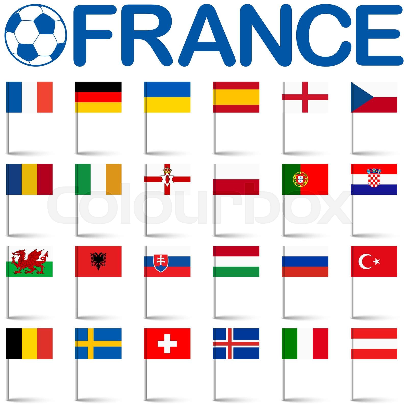 France soccer game national teams | Stock vector | Colourbox