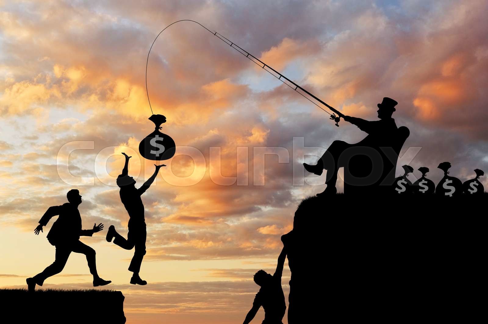Social inequality. Rich and poor people | Stock image | Colourbox