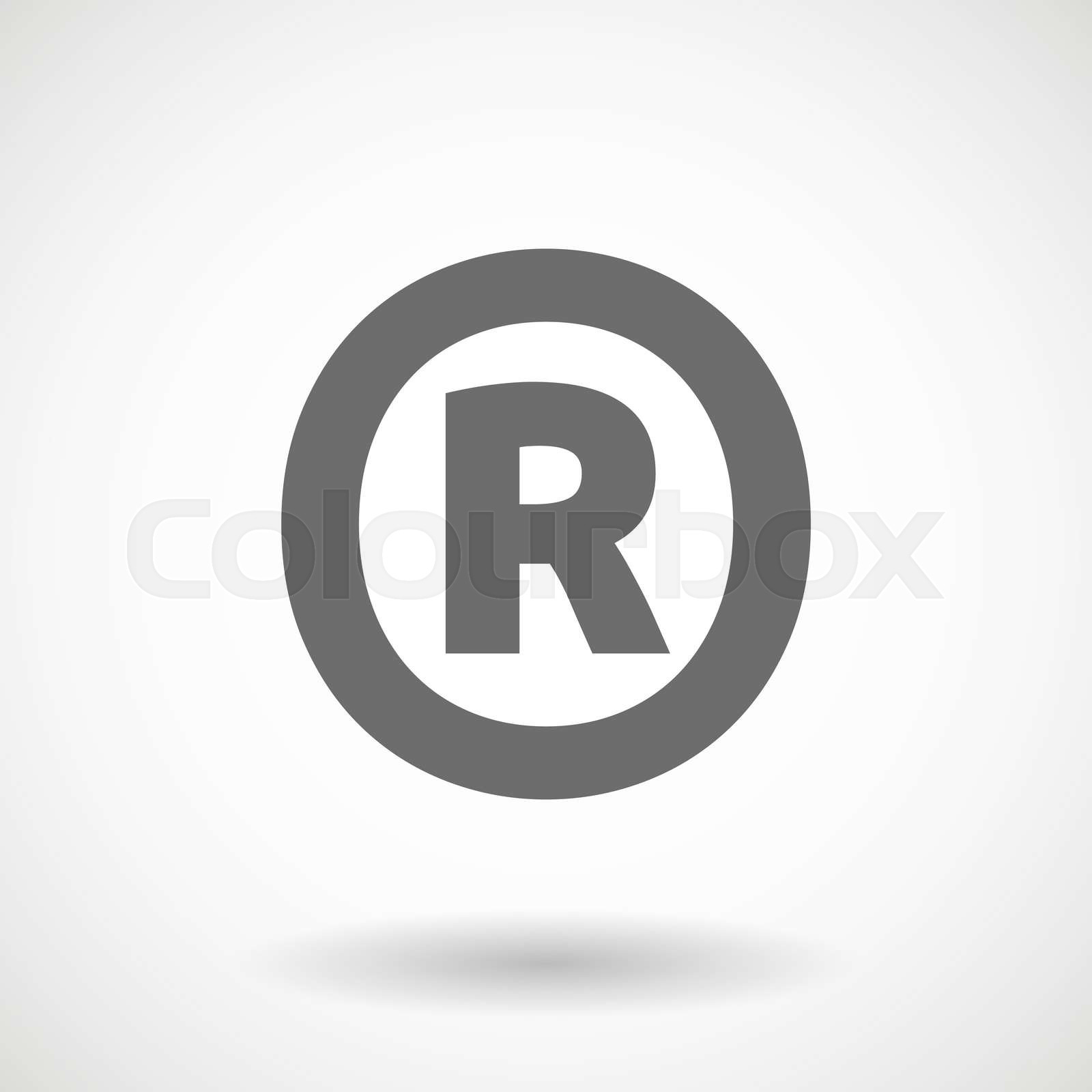 White Registered Trademark Symbol Vector
