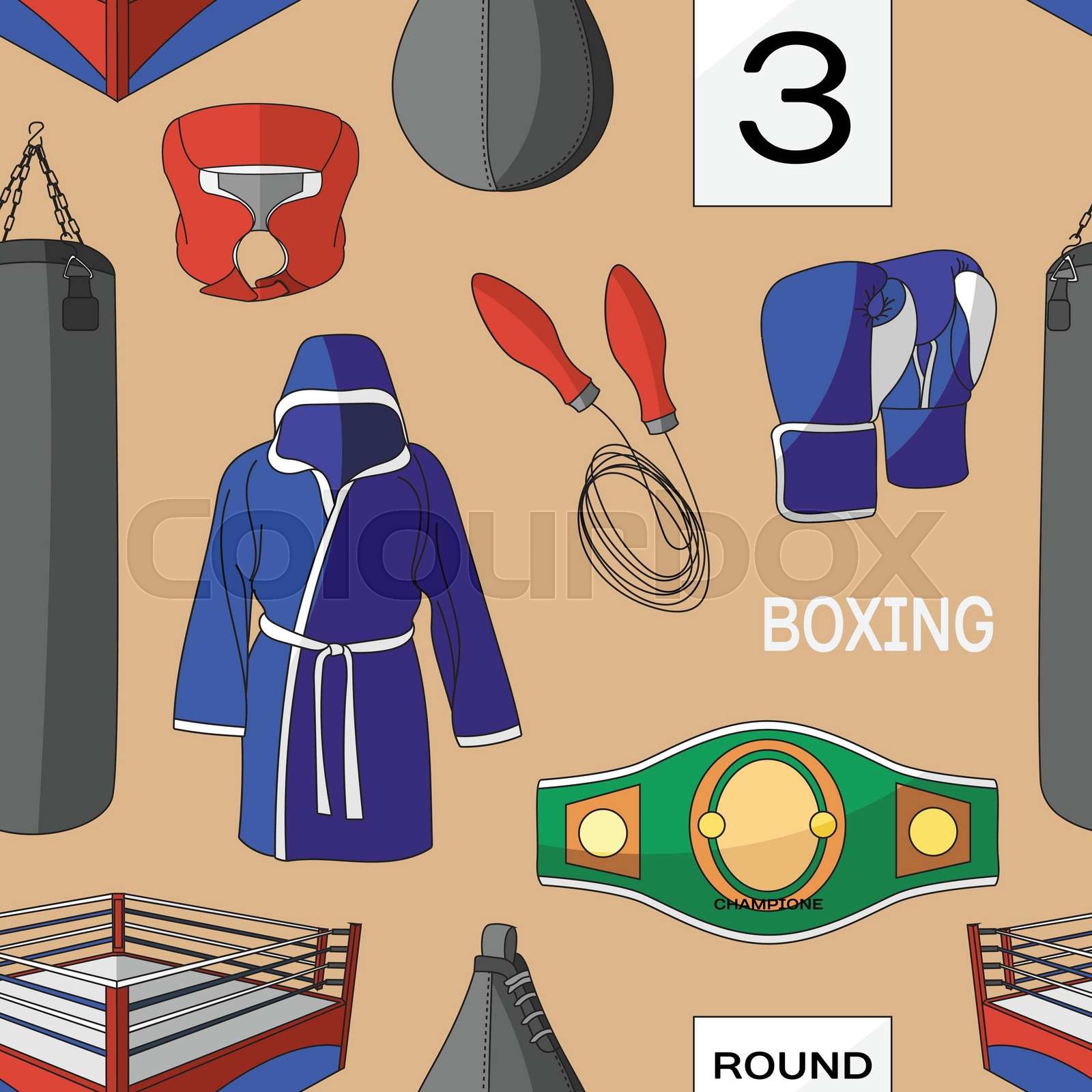 Boxing set pattern | Stock vector | Colourbox