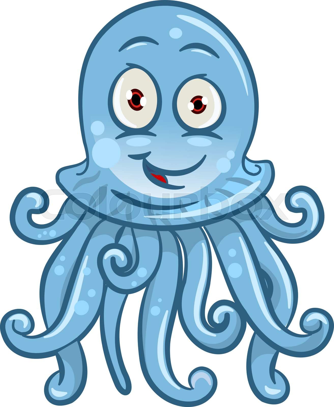 schwimmen, qualle, cartoon | Stock-Vektor | Colourbox