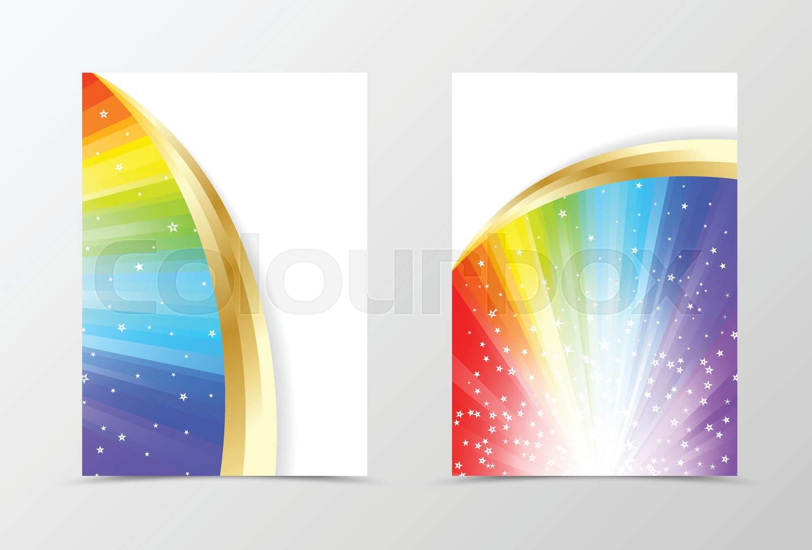 Rainbow flyer template design | Stock vector | Colourbox