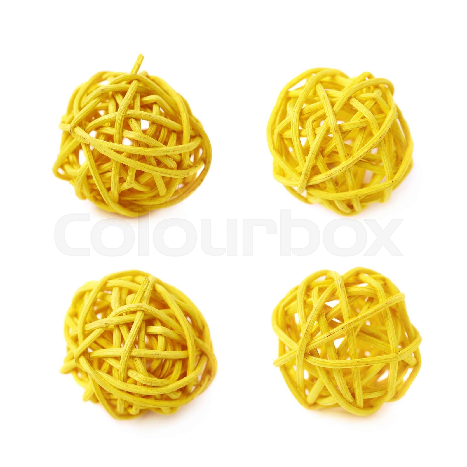 Decorative straw ball isolated | Stock image | Colourbox