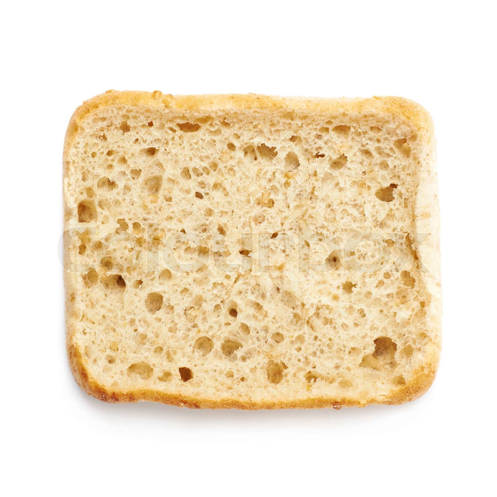 Single piece of bread bun isolated | Stock image | Colourbox