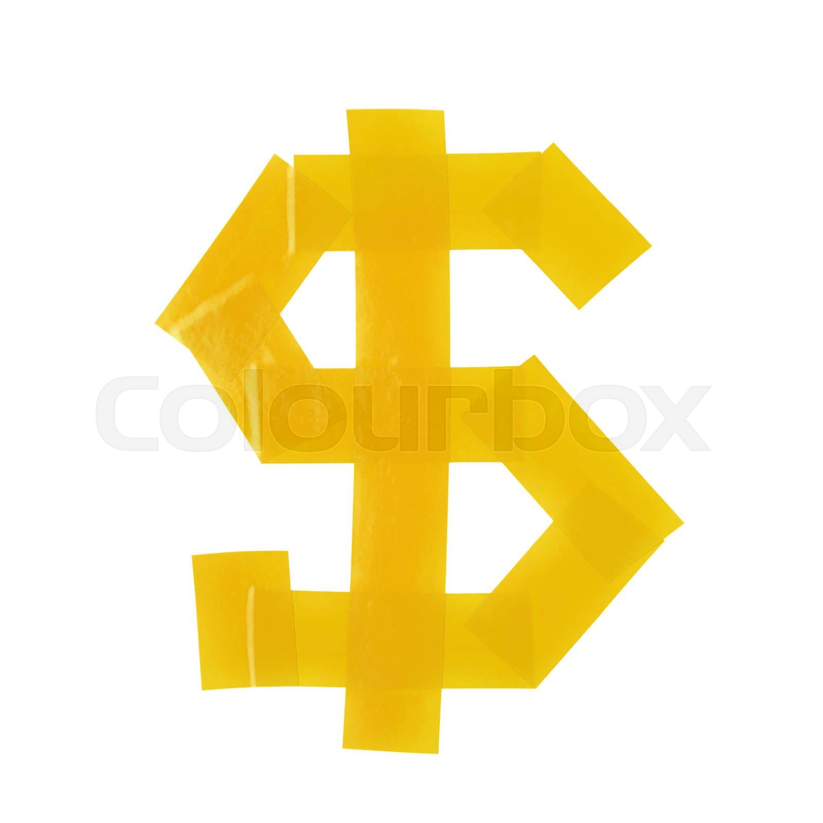 Dollar symbol made of insulating tape | Stock image | Colourbox