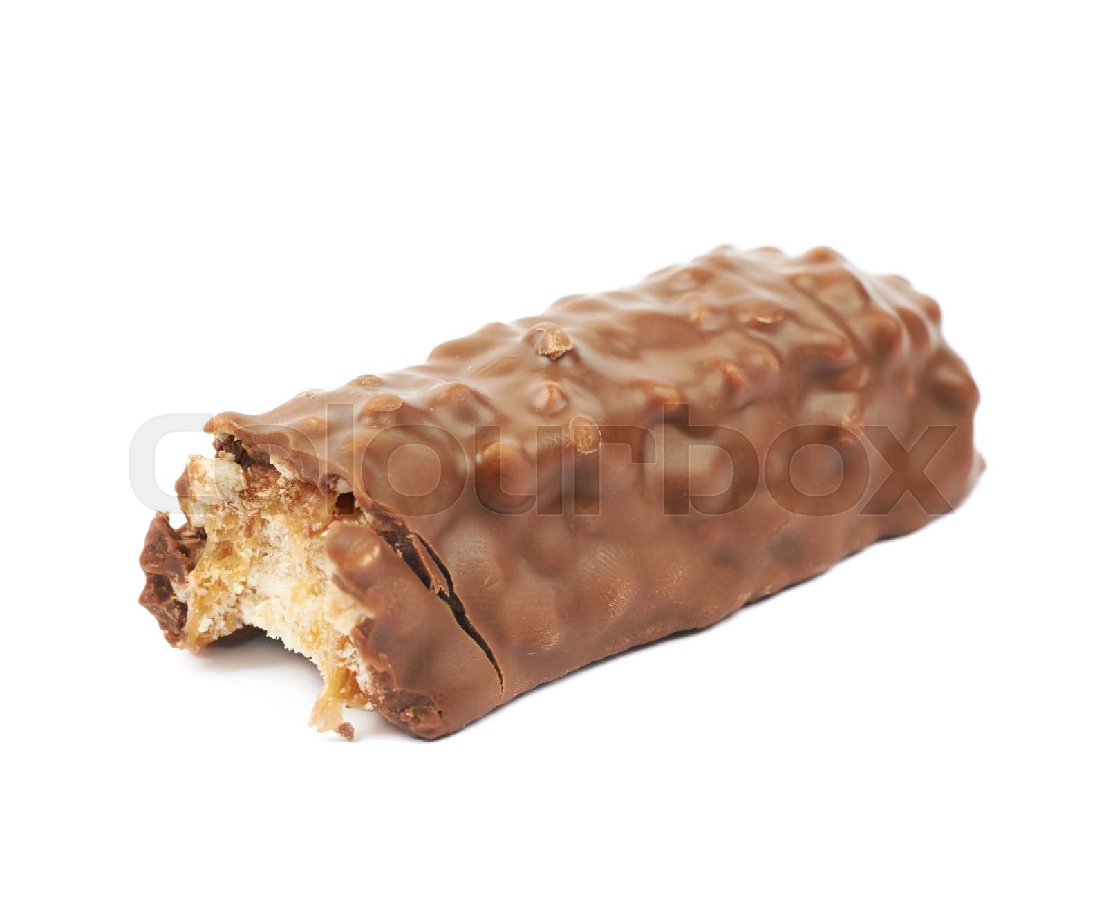 Caramel chocolate bar isolated | Stock image | Colourbox