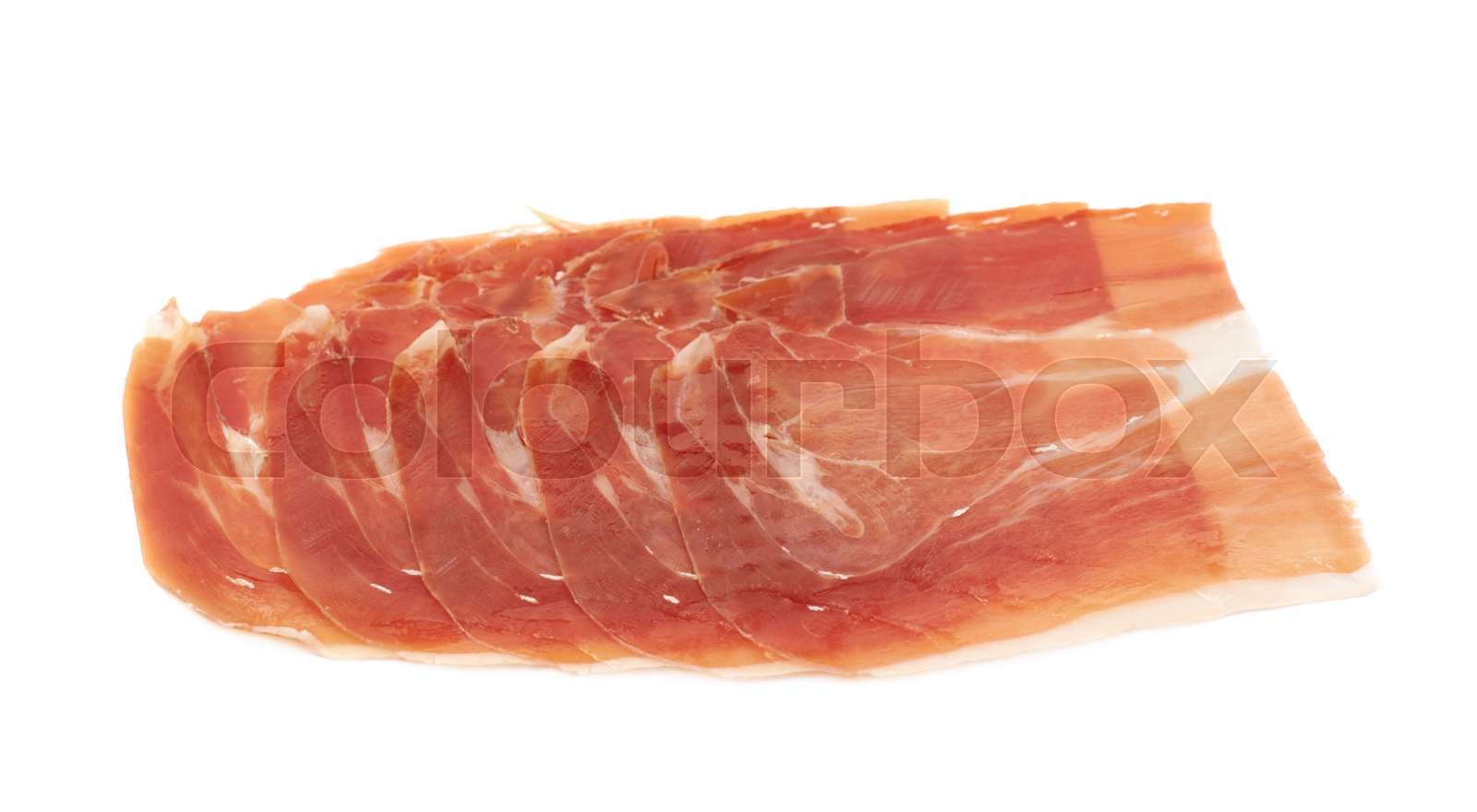 Multiple jamon slices isolated | Stock image | Colourbox