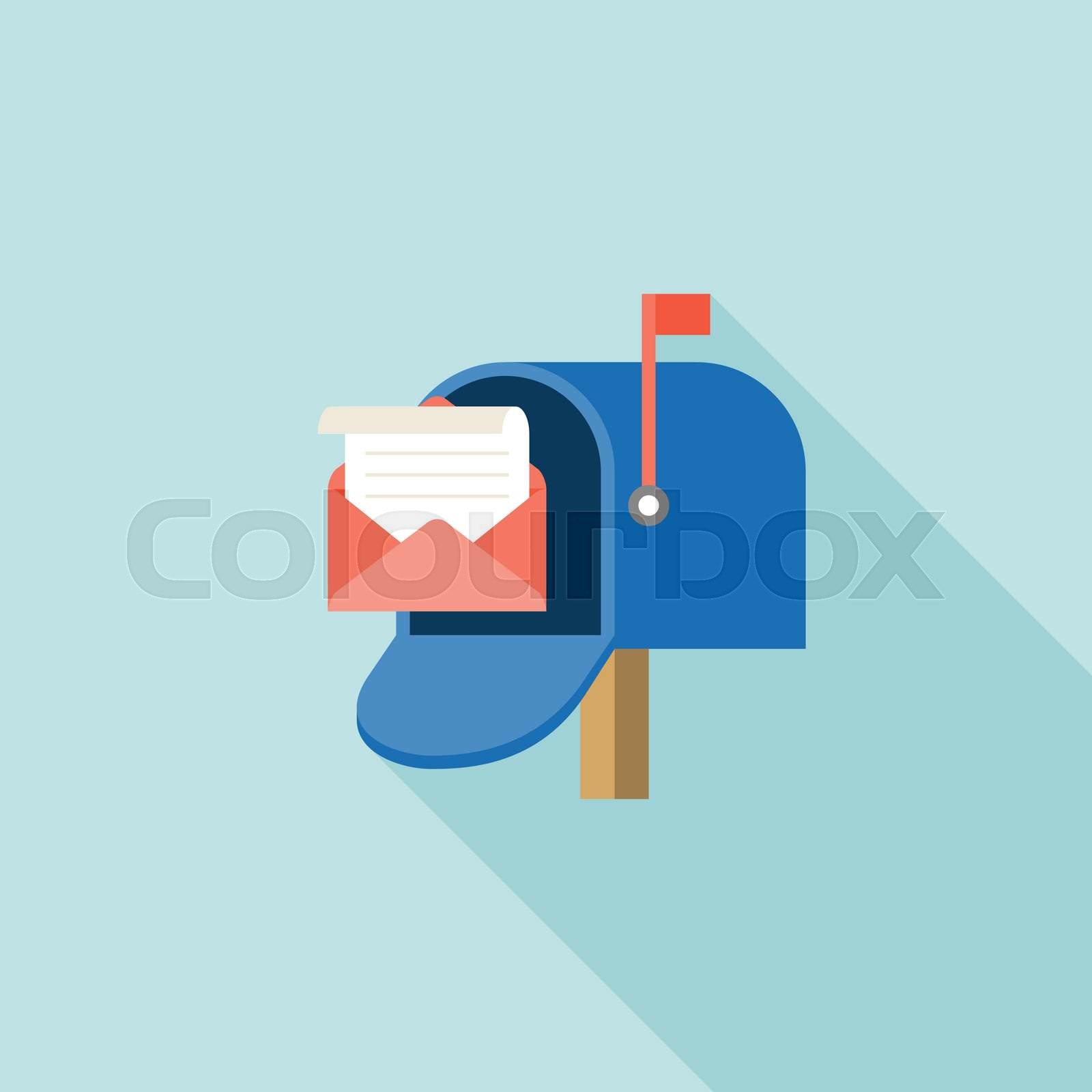 open mail box with envelope and message, in box icon, open mail and ...