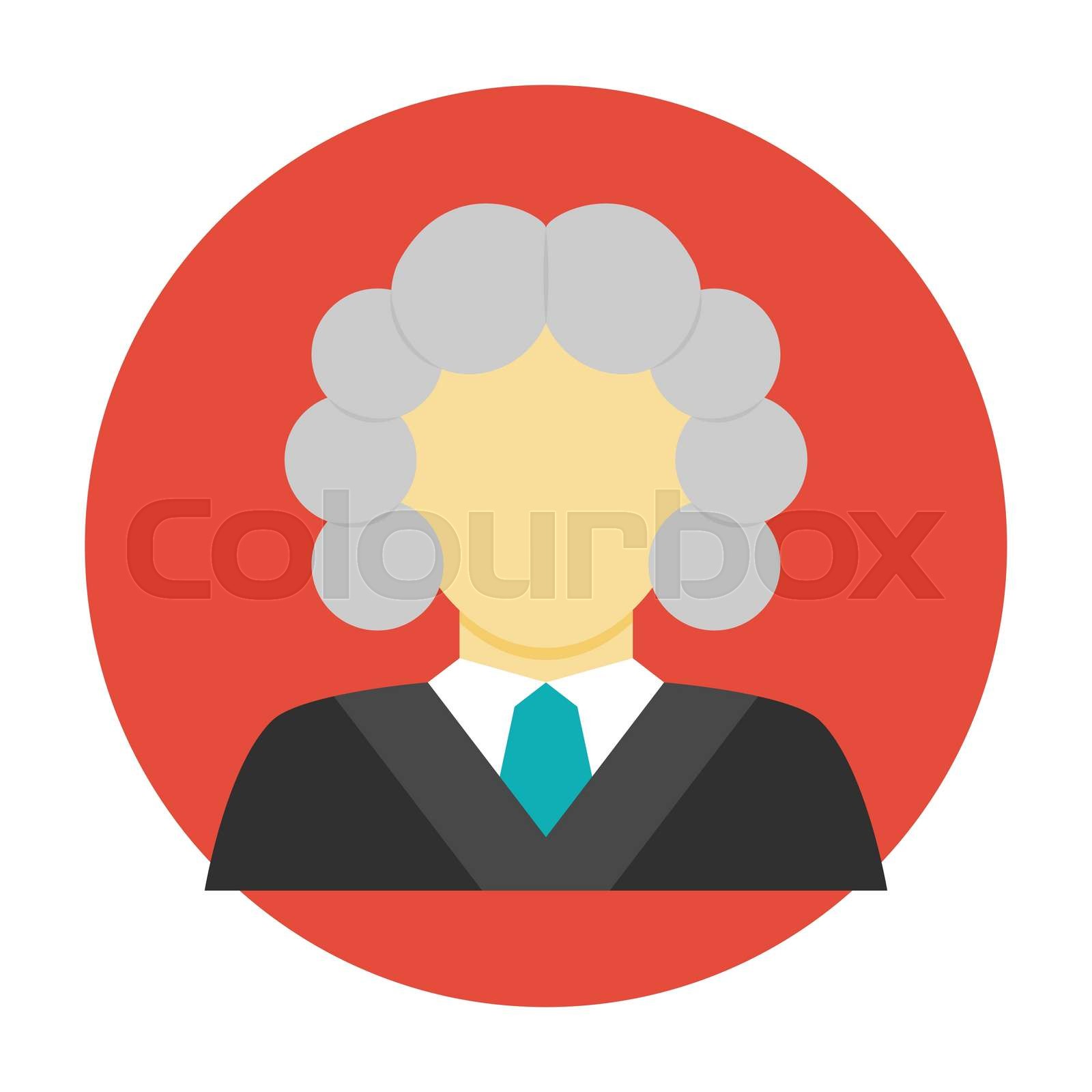 Judge avatar flat icon | Stock vector | Colourbox