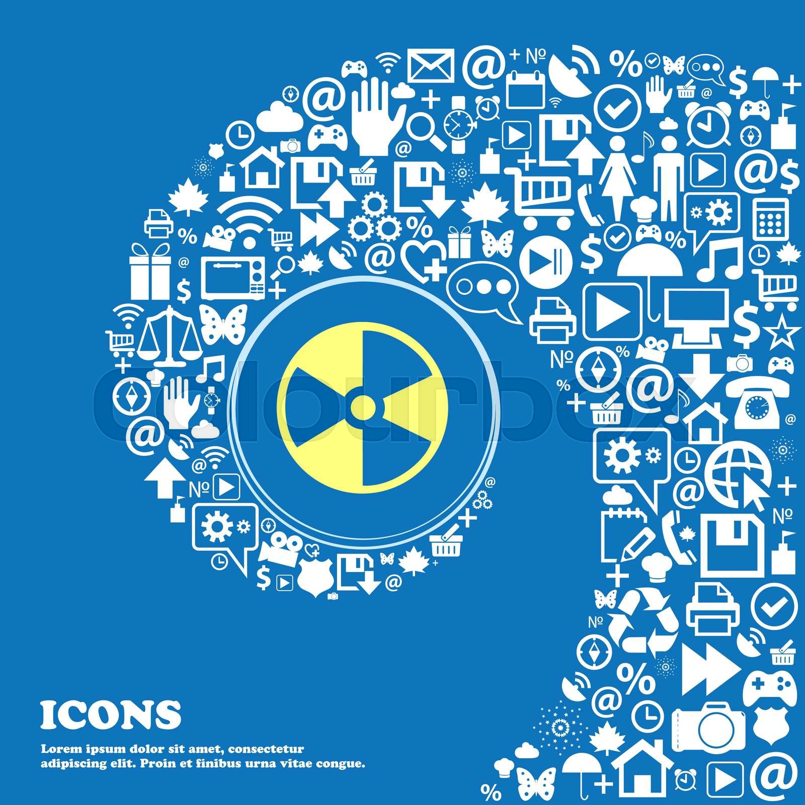 radioactive icon . Nice set of beautiful icons twisted spiral into the ...