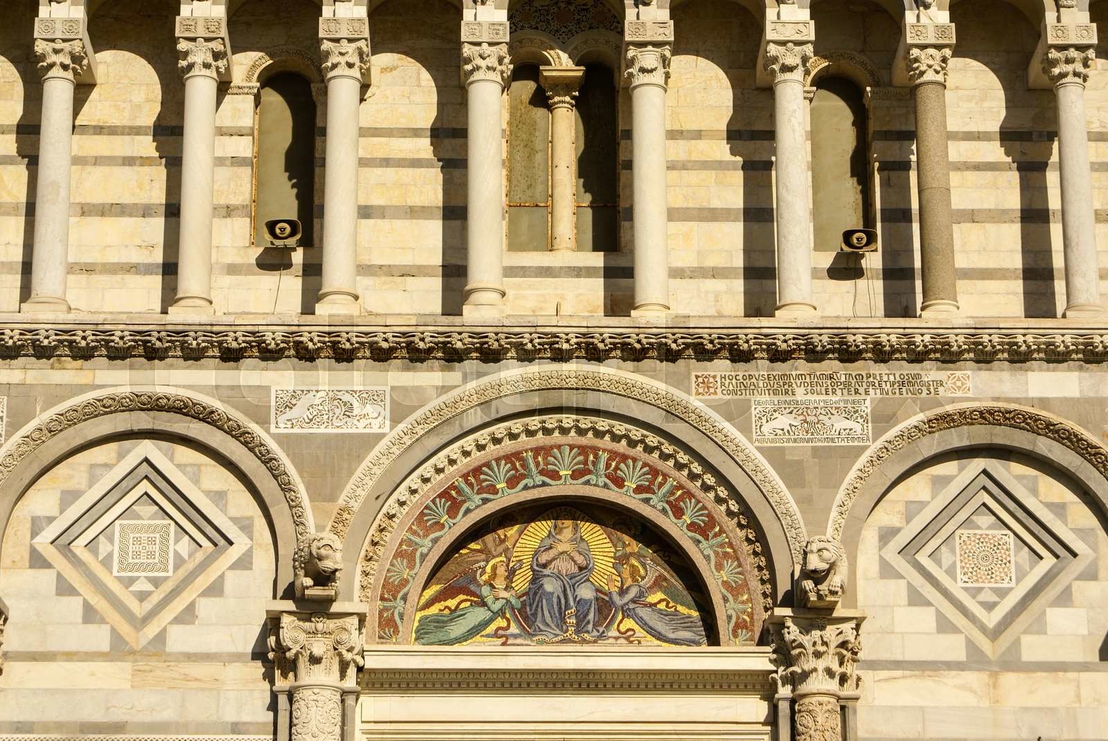 Detail of model of falling tower of Piza | Stock image | Colourbox