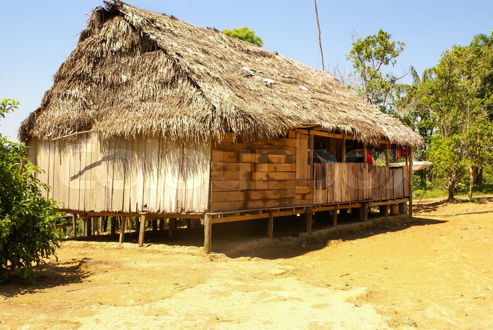 Peru, Peruvian Amazonas landscape. The photo present typical indian ...