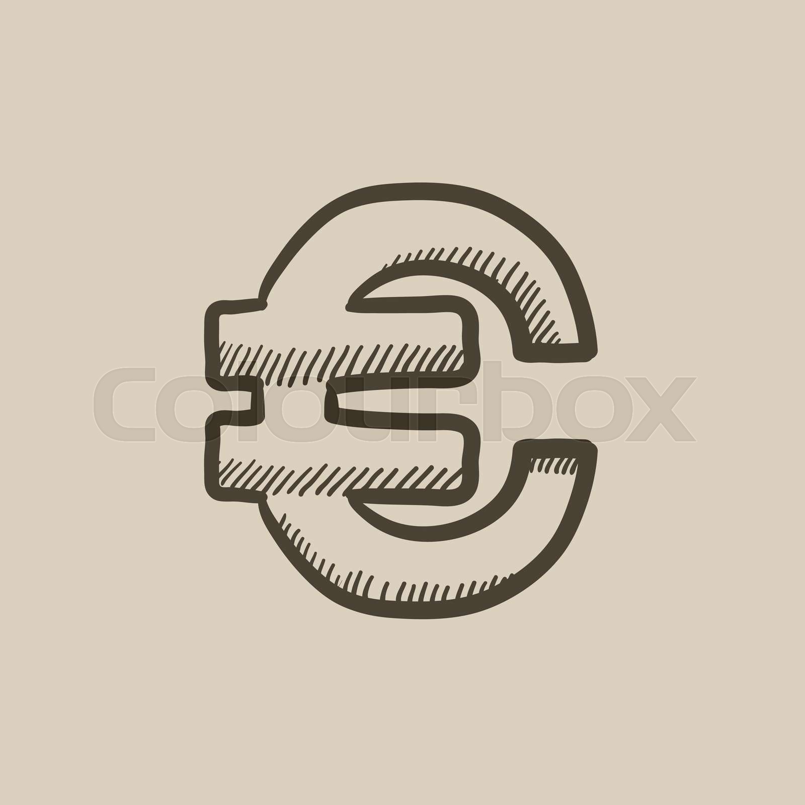 Euro symbol sketch icon. | Stock vector | Colourbox
