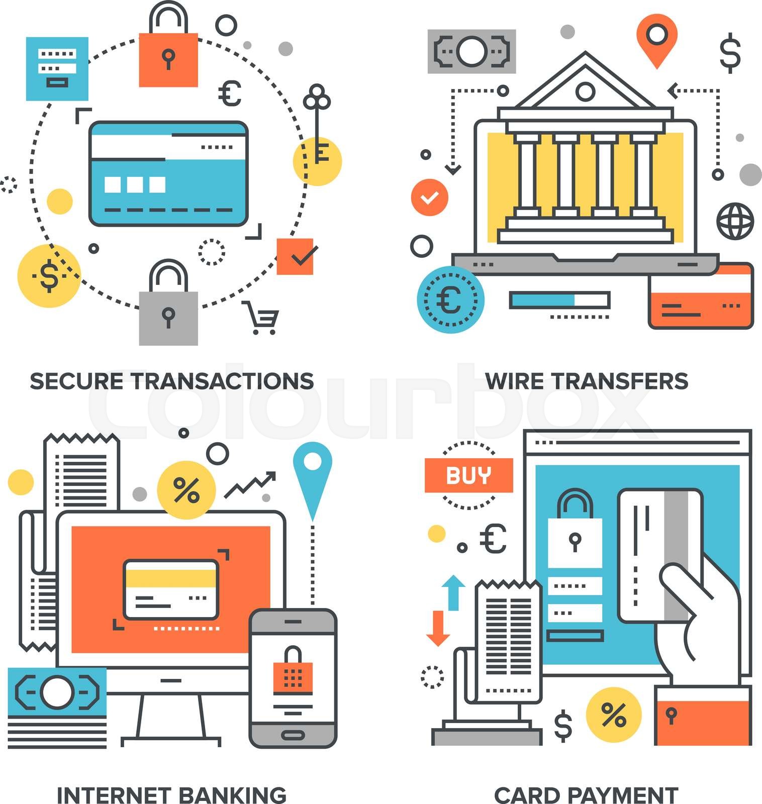 Internet Banking Concepts | Stock vector | Colourbox
