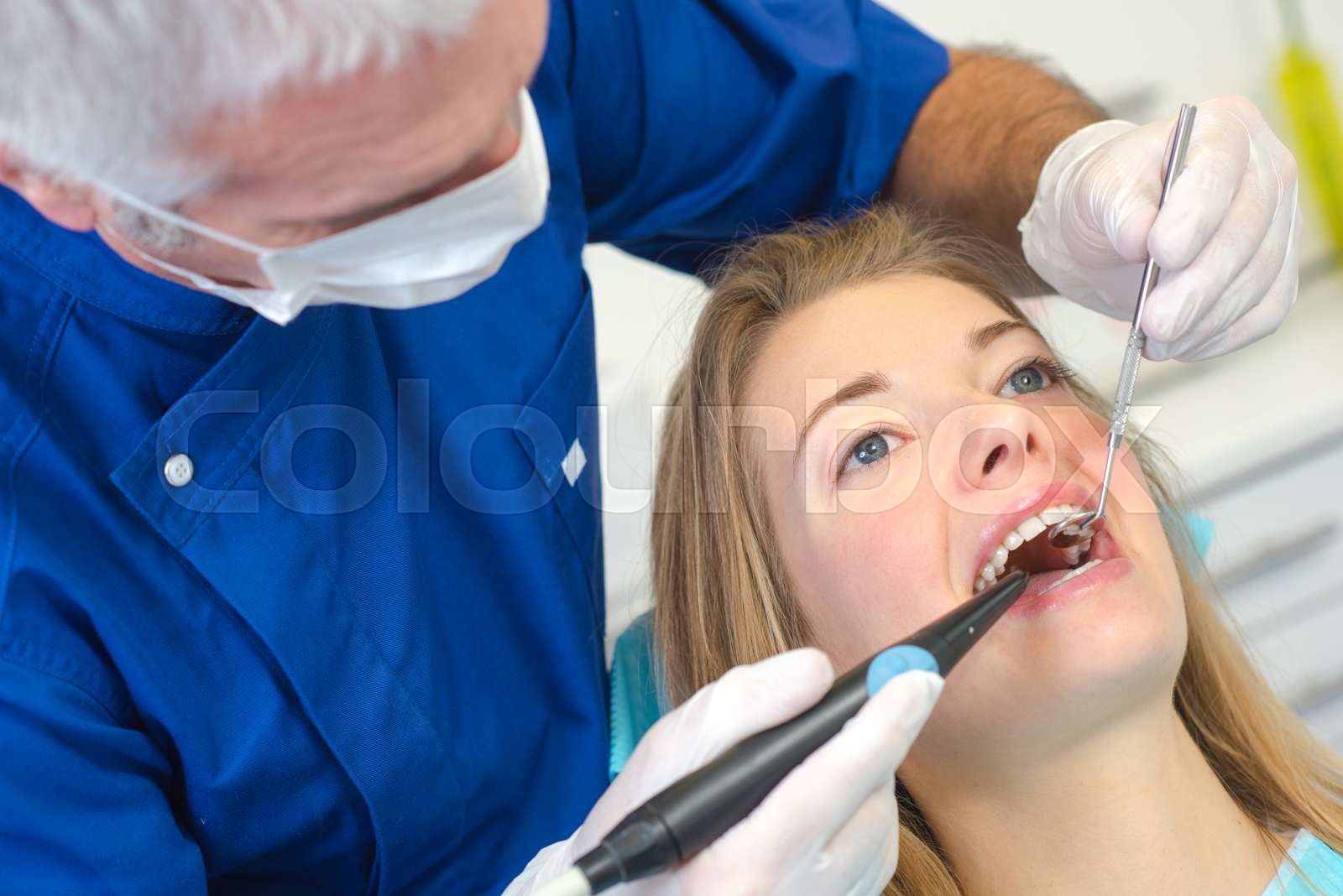 Drilling into a tooth | Stock image | Colourbox