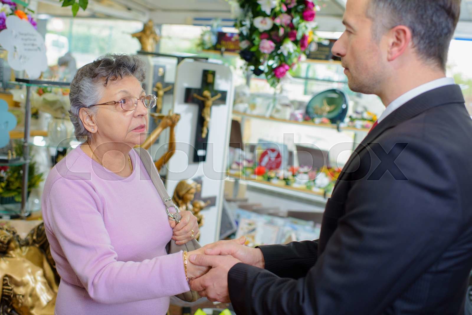man greeting a client | Stock image | Colourbox