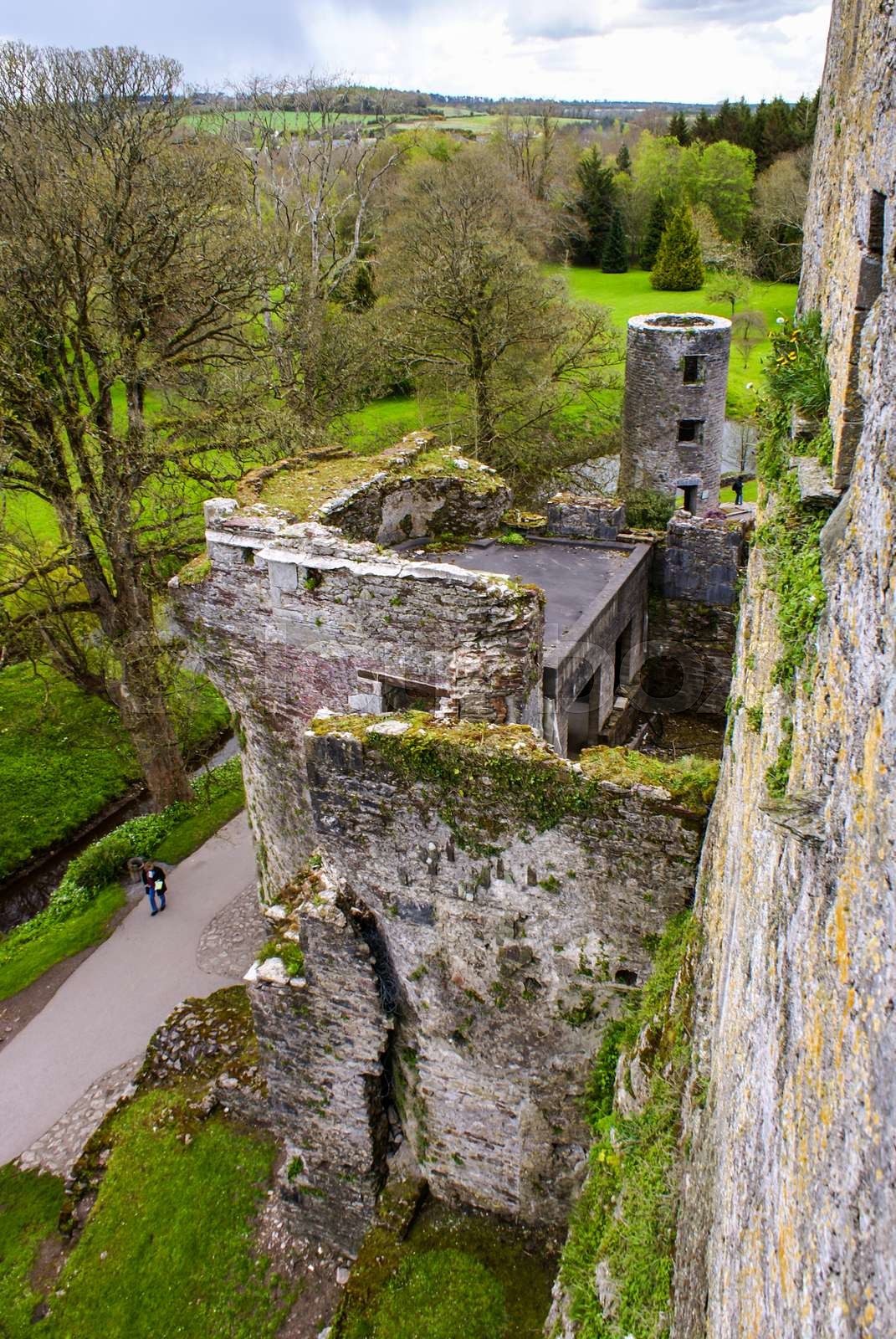 Overhead aerial view of Blarney Castle, Ireland | Stock image | Colourbox