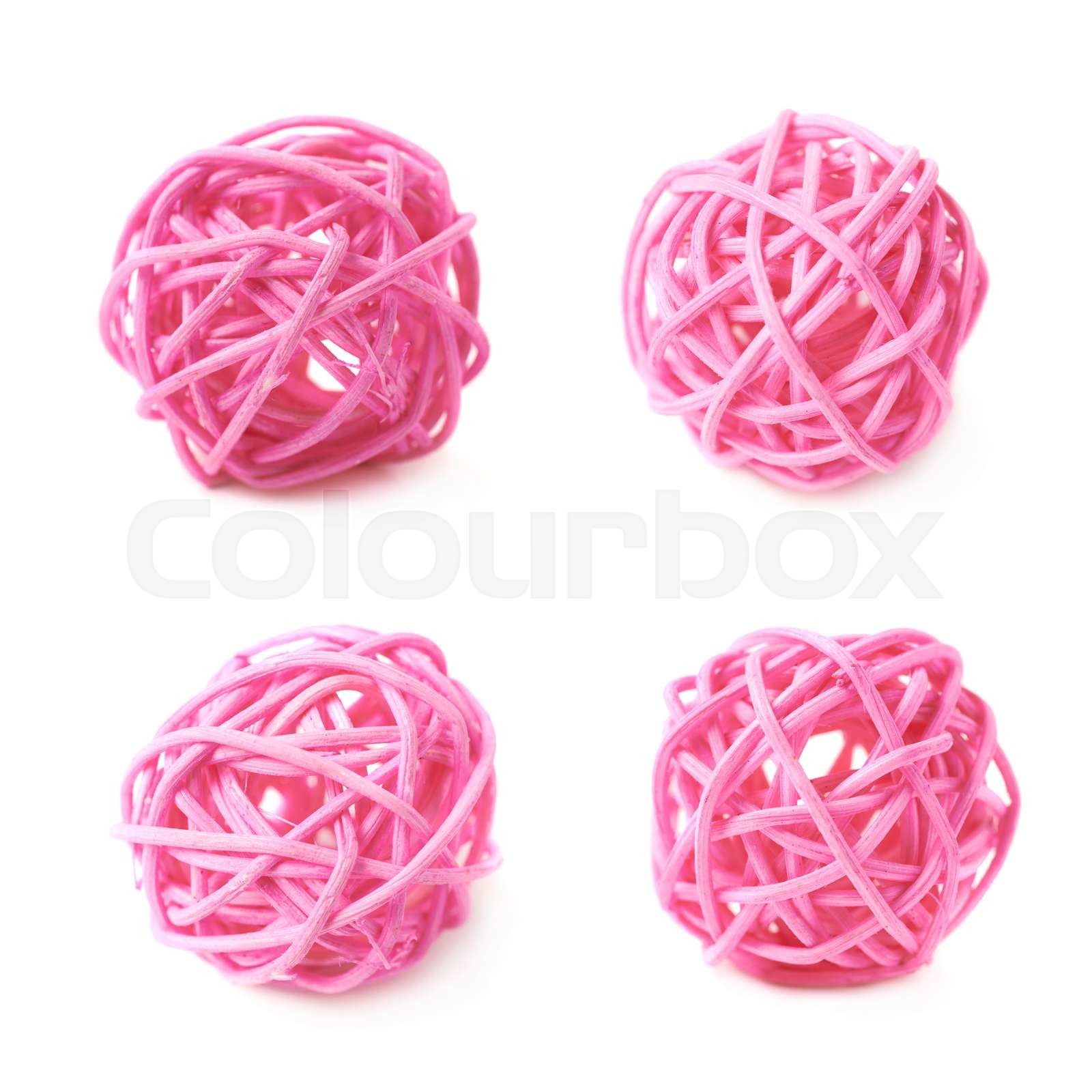 Decorative straw ball isolated | Stock image | Colourbox