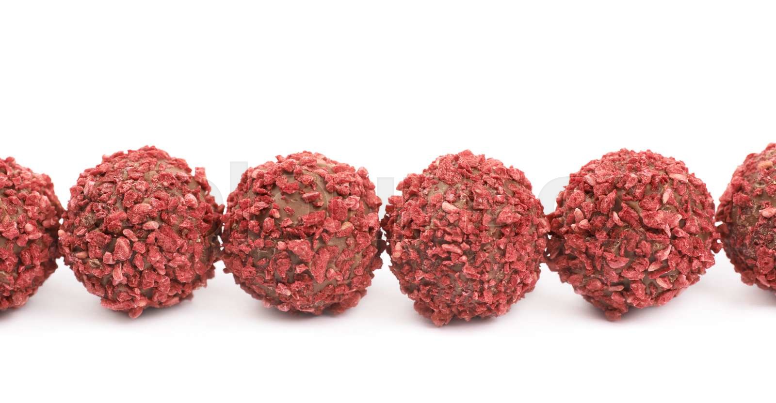 Handmade red candy ball isolated | Stock image | Colourbox