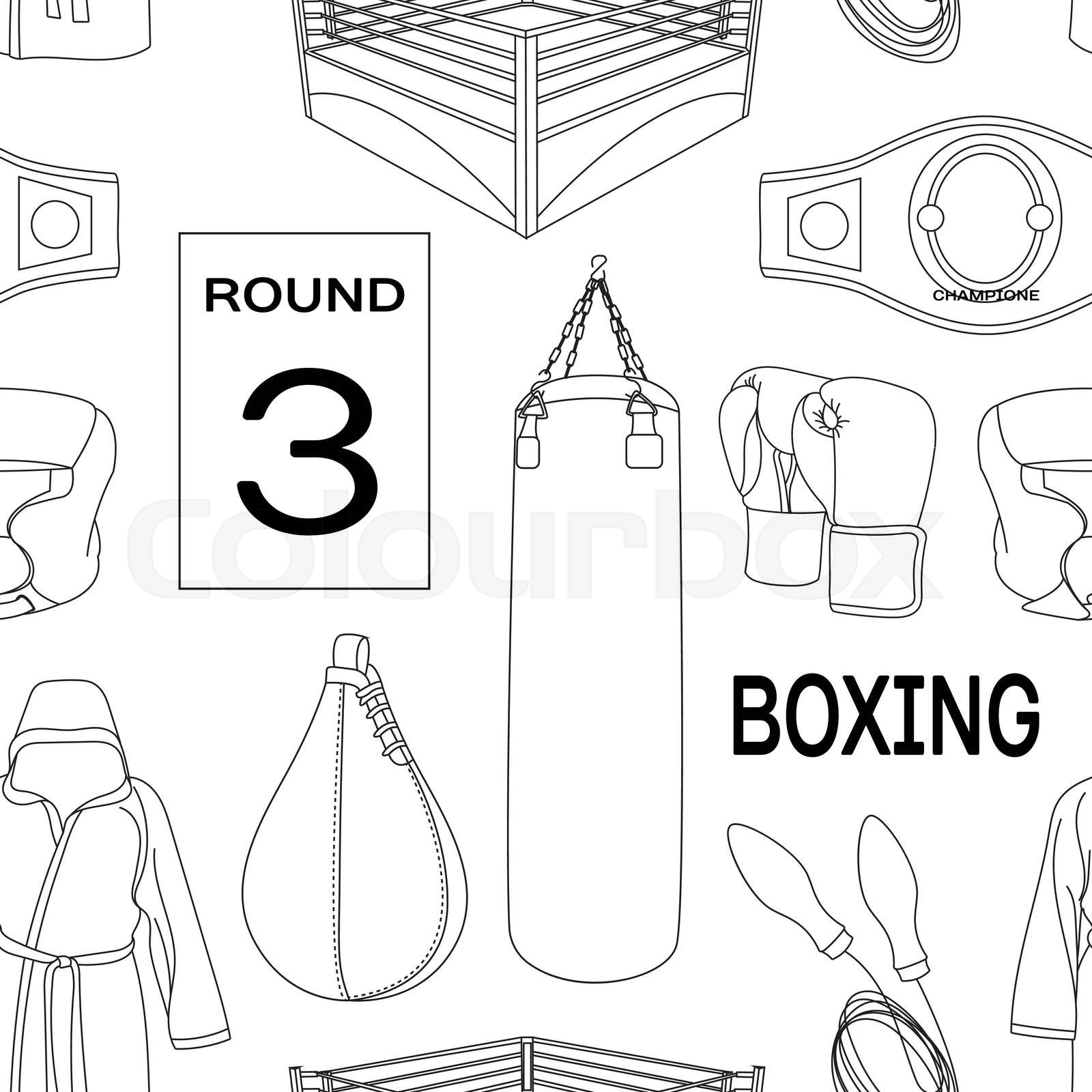 Boxing set pattern | Stock vector | Colourbox