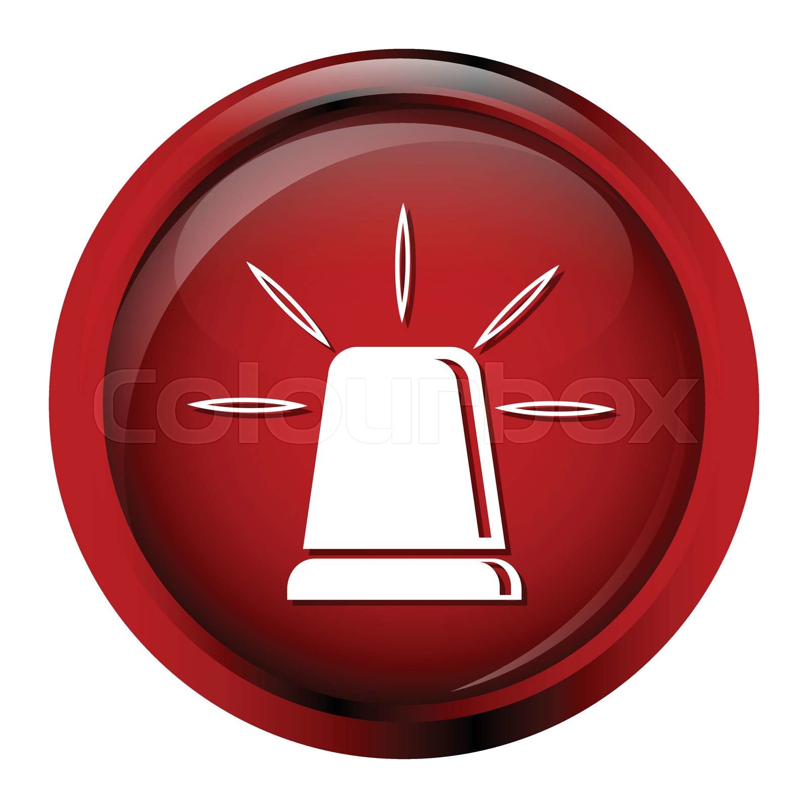 Siren button, emergency sign | Stock vector | Colourbox