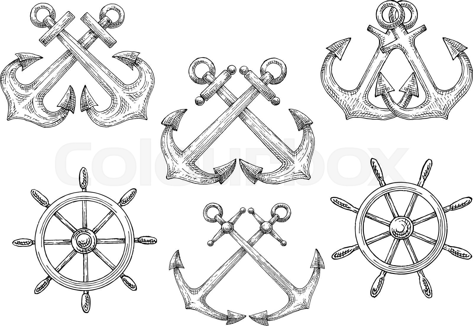anker, maritim, illustration | Stock-Vektor | Colourbox