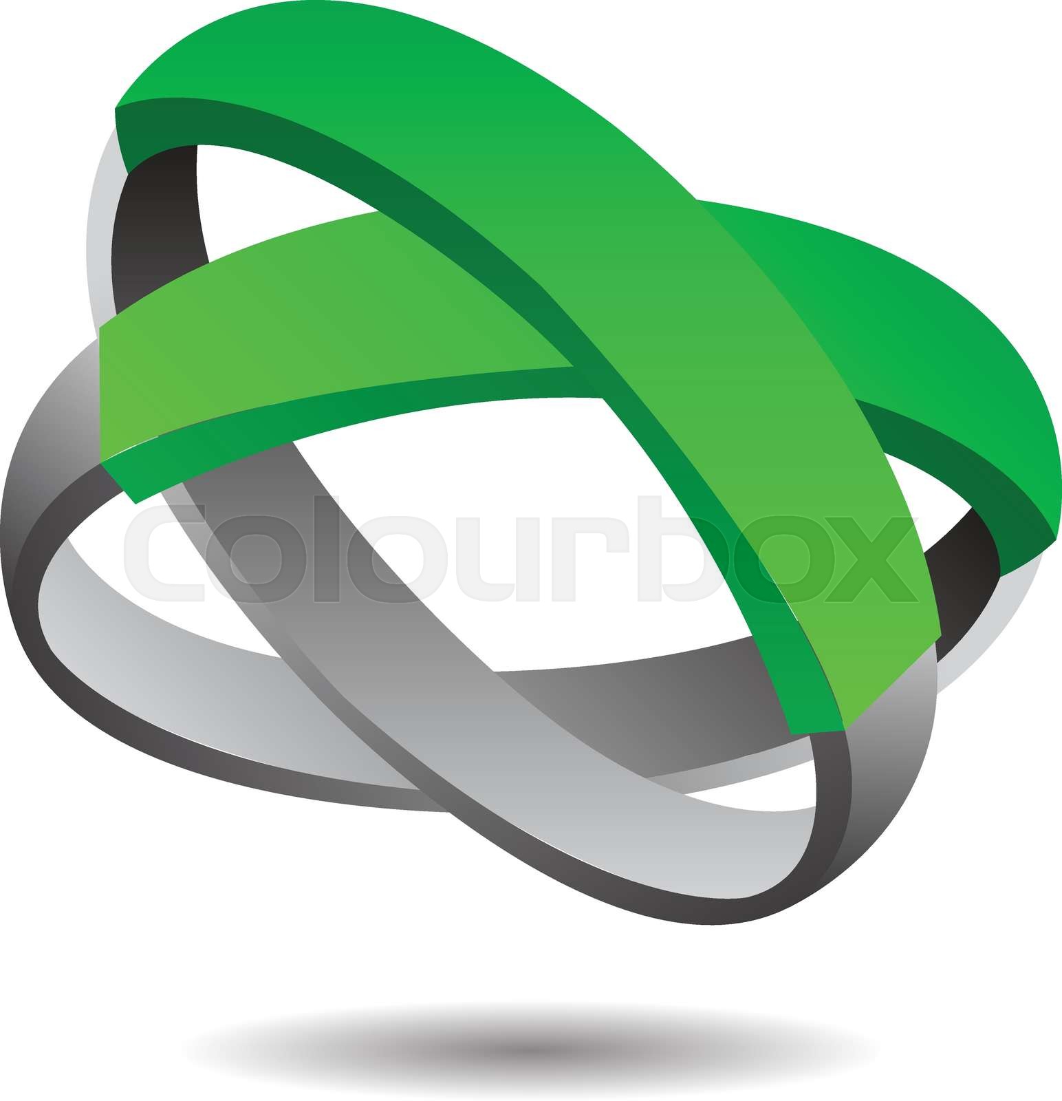 Metallic Rings Connection | Stock vector | Colourbox