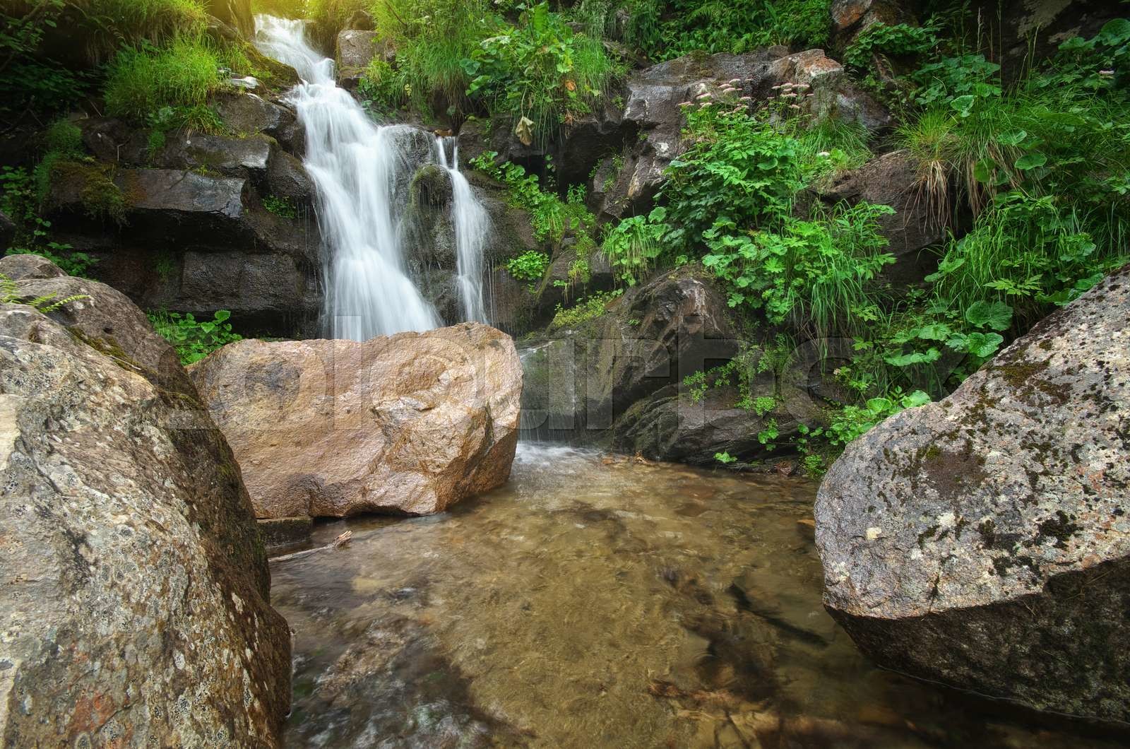 Spring rill flow. | Stock image | Colourbox