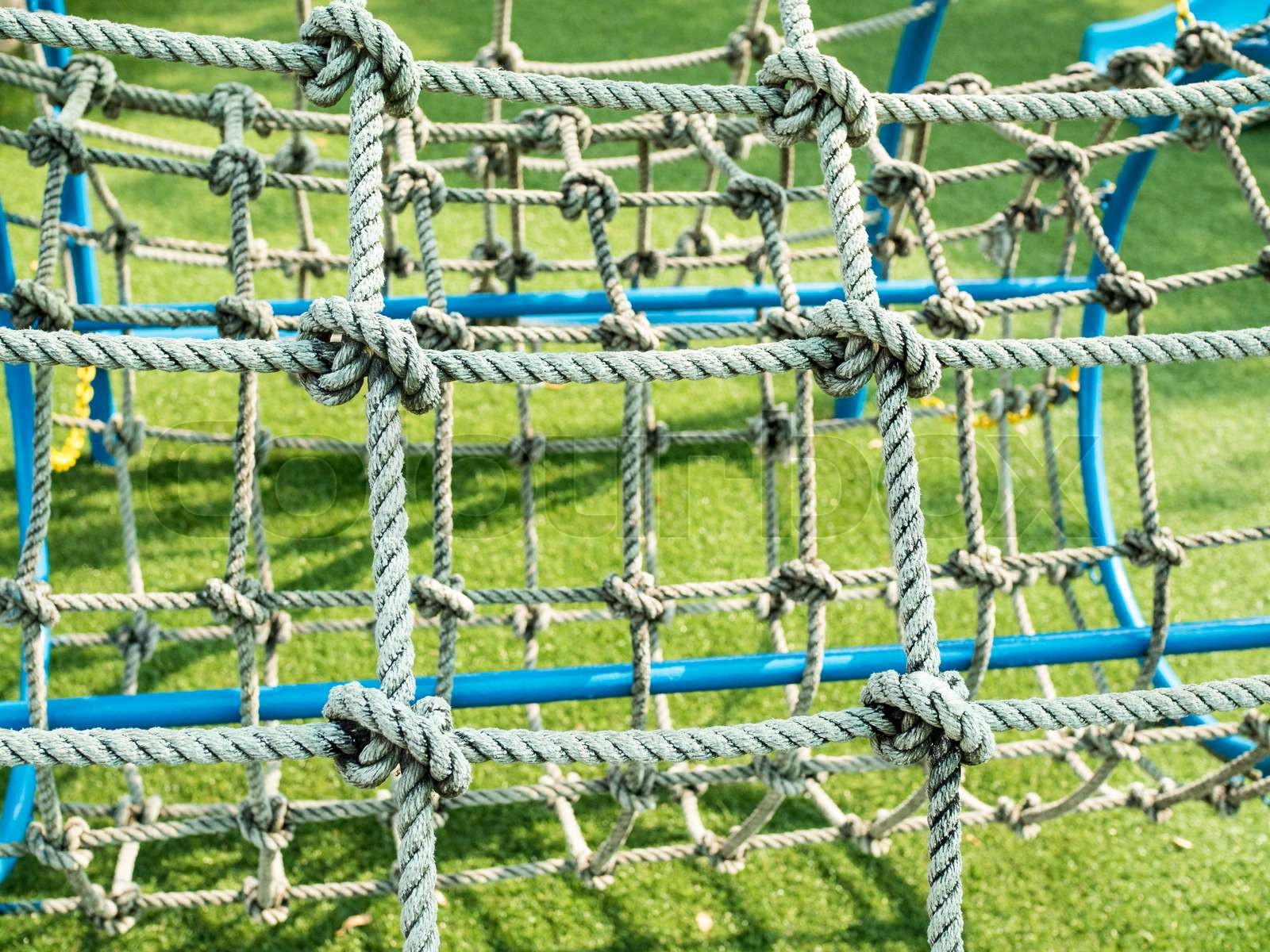 Rope climbing toys for kids in outdoor playground | Stock image | Colourbox