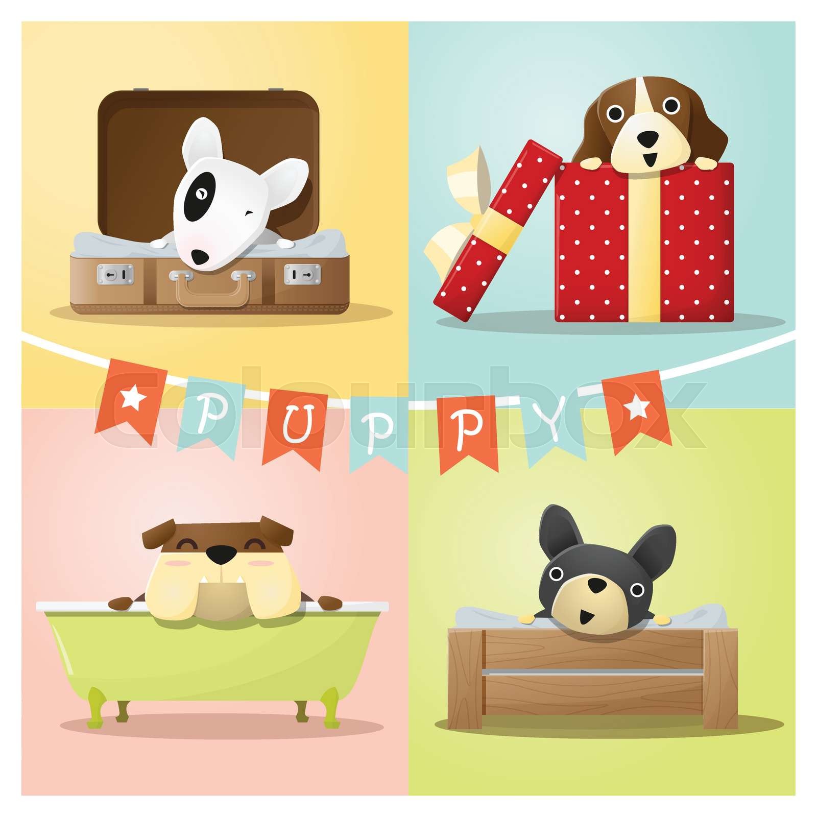 tier, banner, box | Stock-Vektor | Colourbox