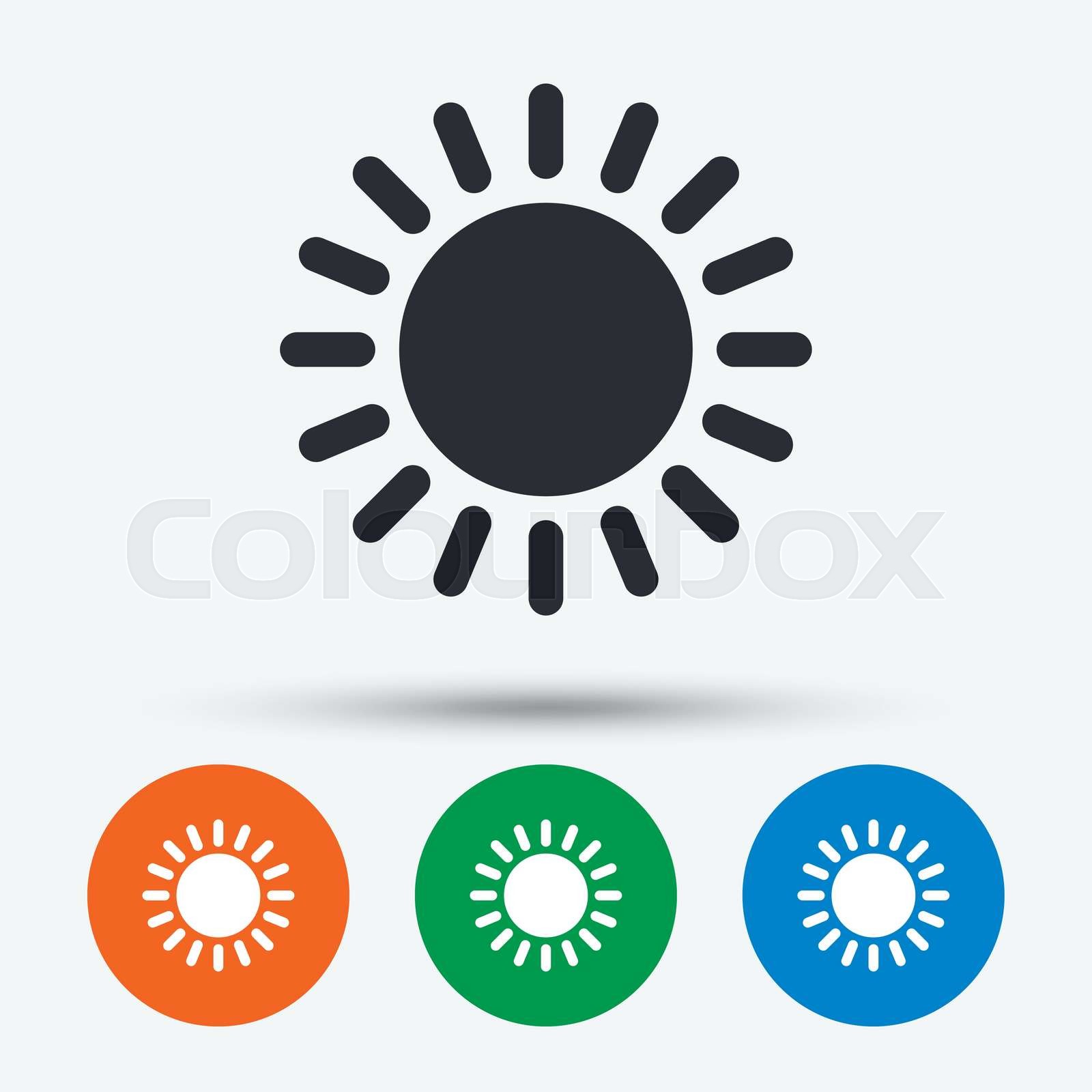 Sun icon. Sunlight summer symbol. | Stock vector | Colourbox