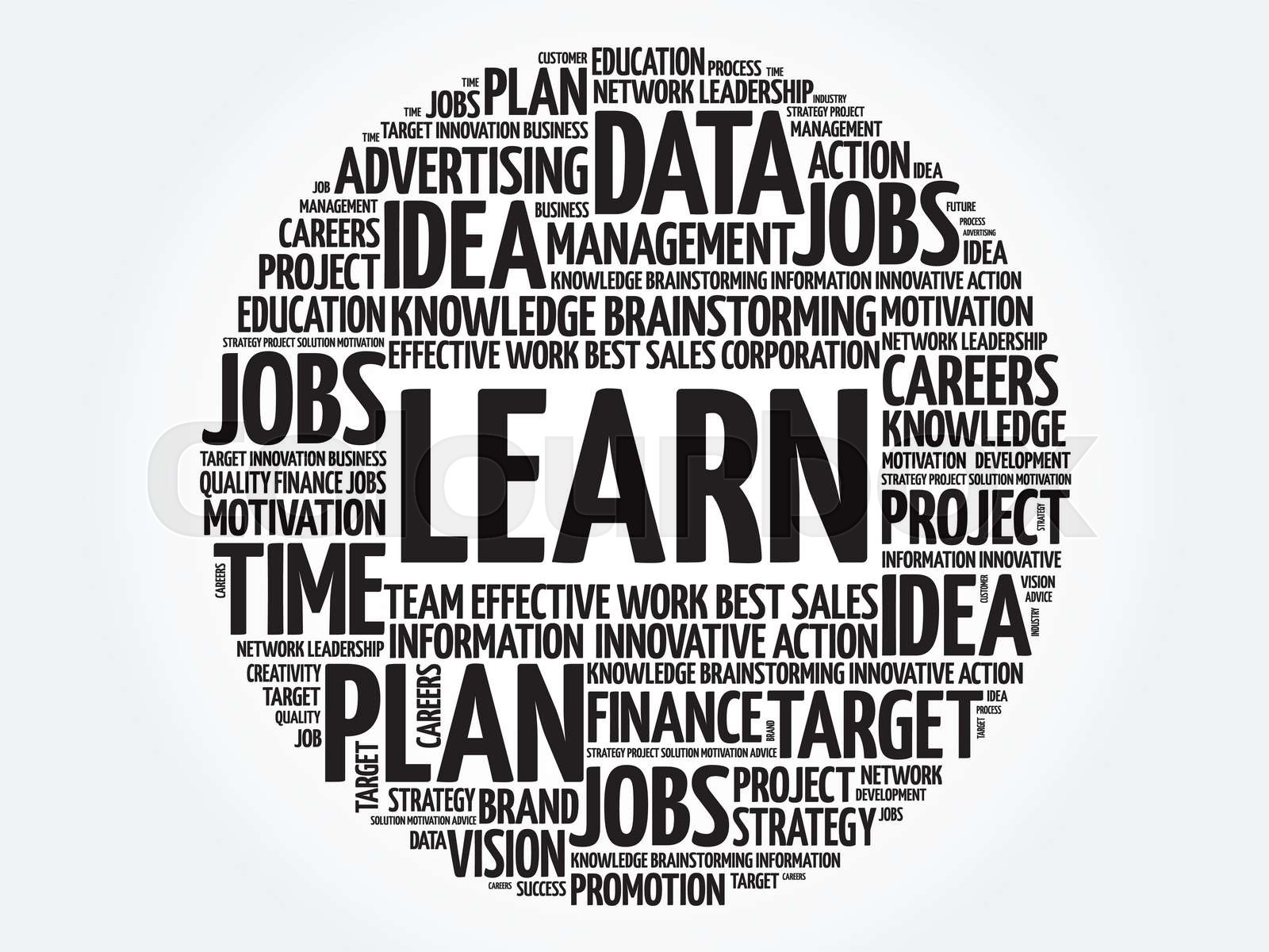 LEARN word cloud | Stock vector | Colourbox