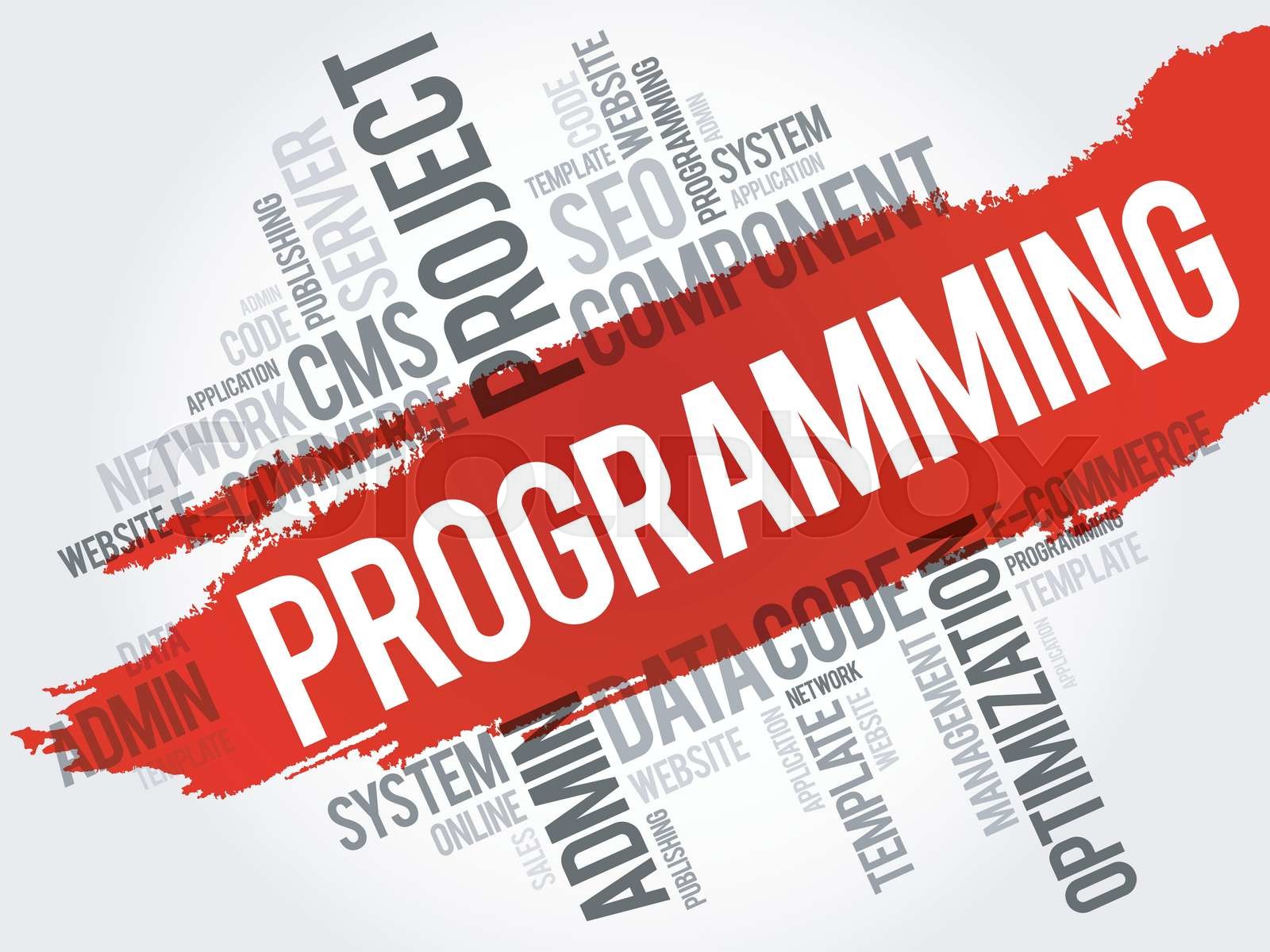Programming word cloud | Stock vector | Colourbox